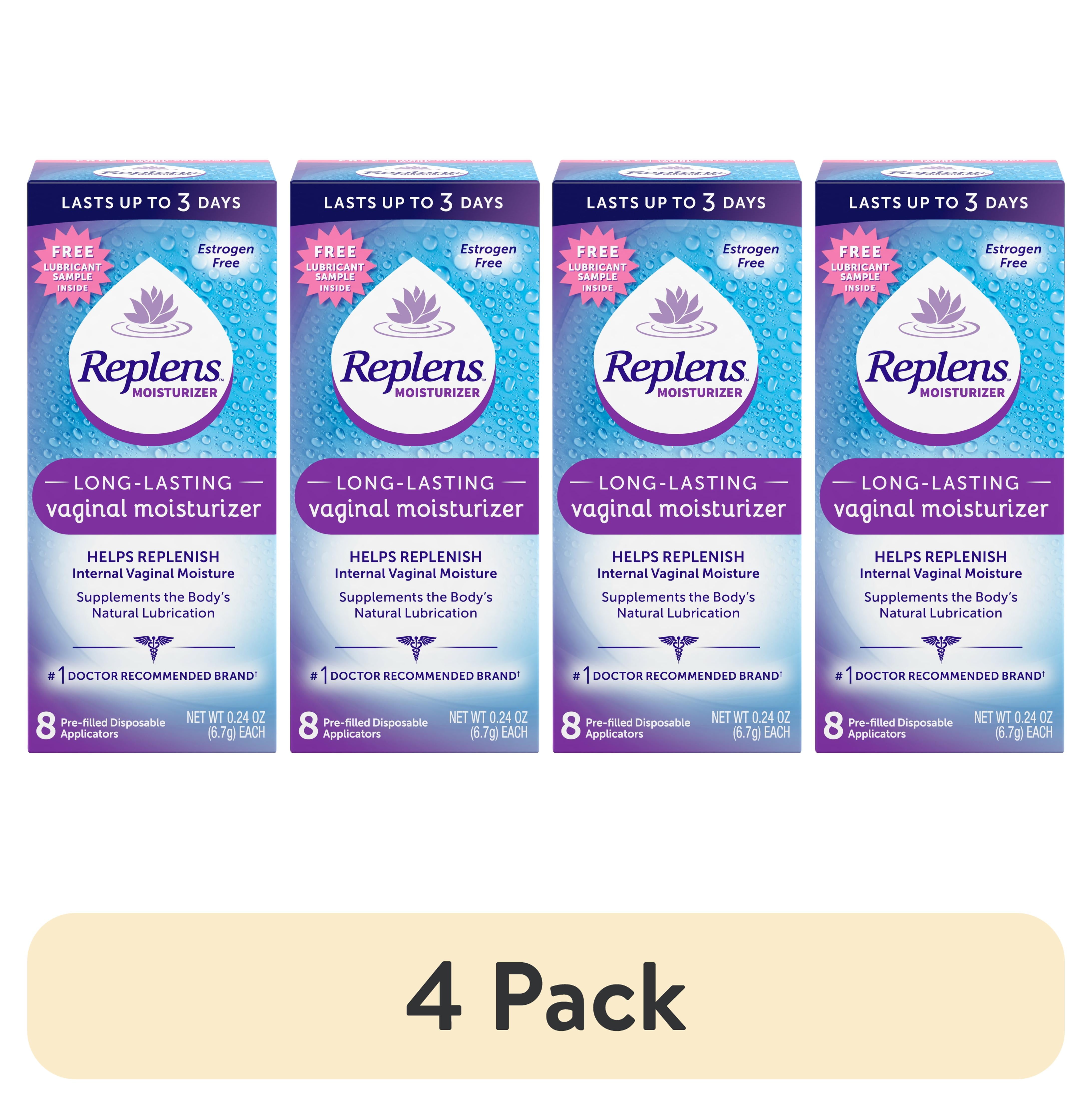 (4 pack) Replens Long Lasting Vaginal Moisturizer 8 Pre-filled ...