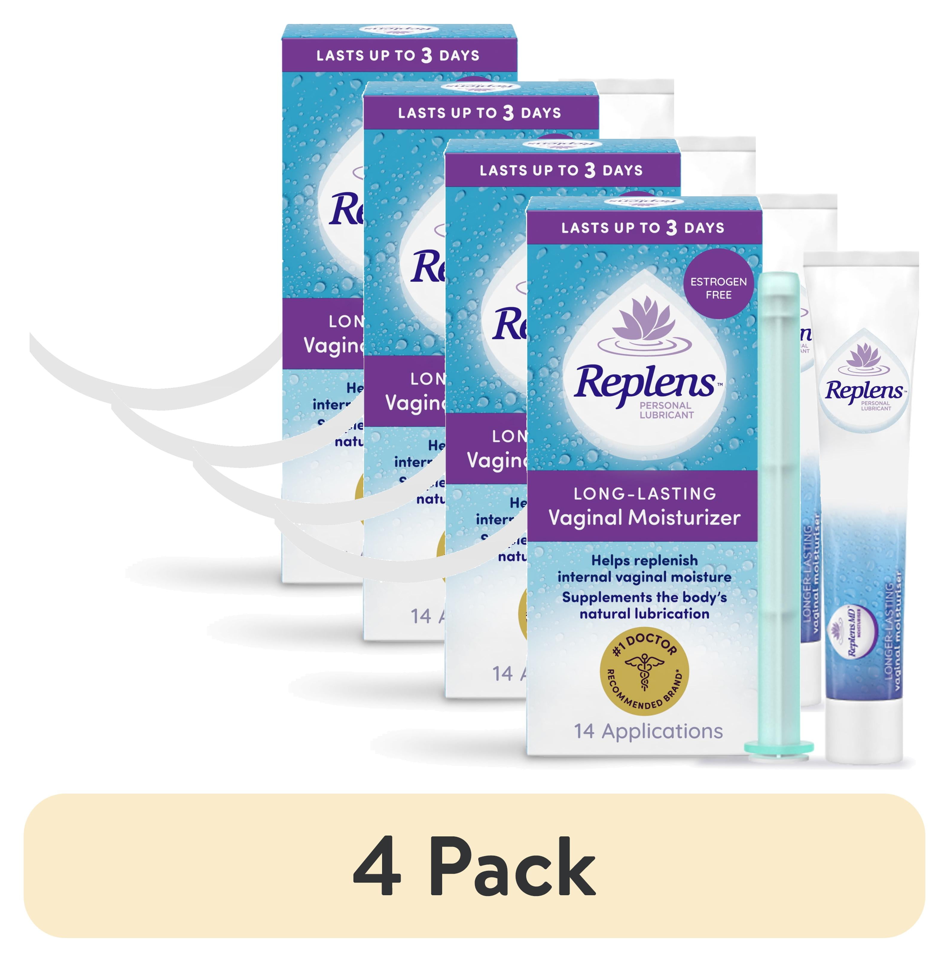 (4 pack) Replens Long-Lasting Vaginal Moisturizer Gel with Reusable ...