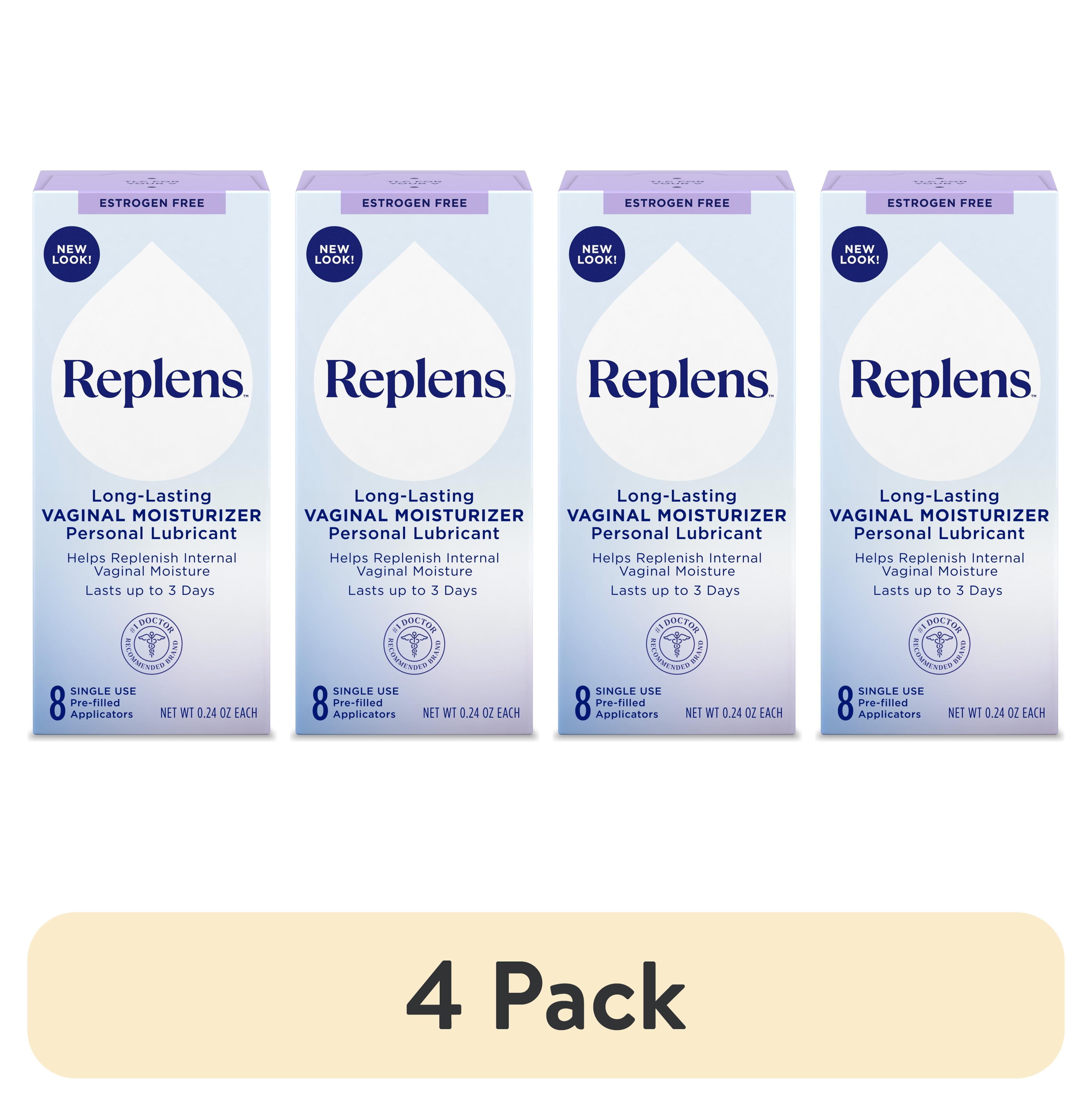 (4 pack) Replens Long-Lasting Vaginal Moisturizer, Relieves Vaginal ...