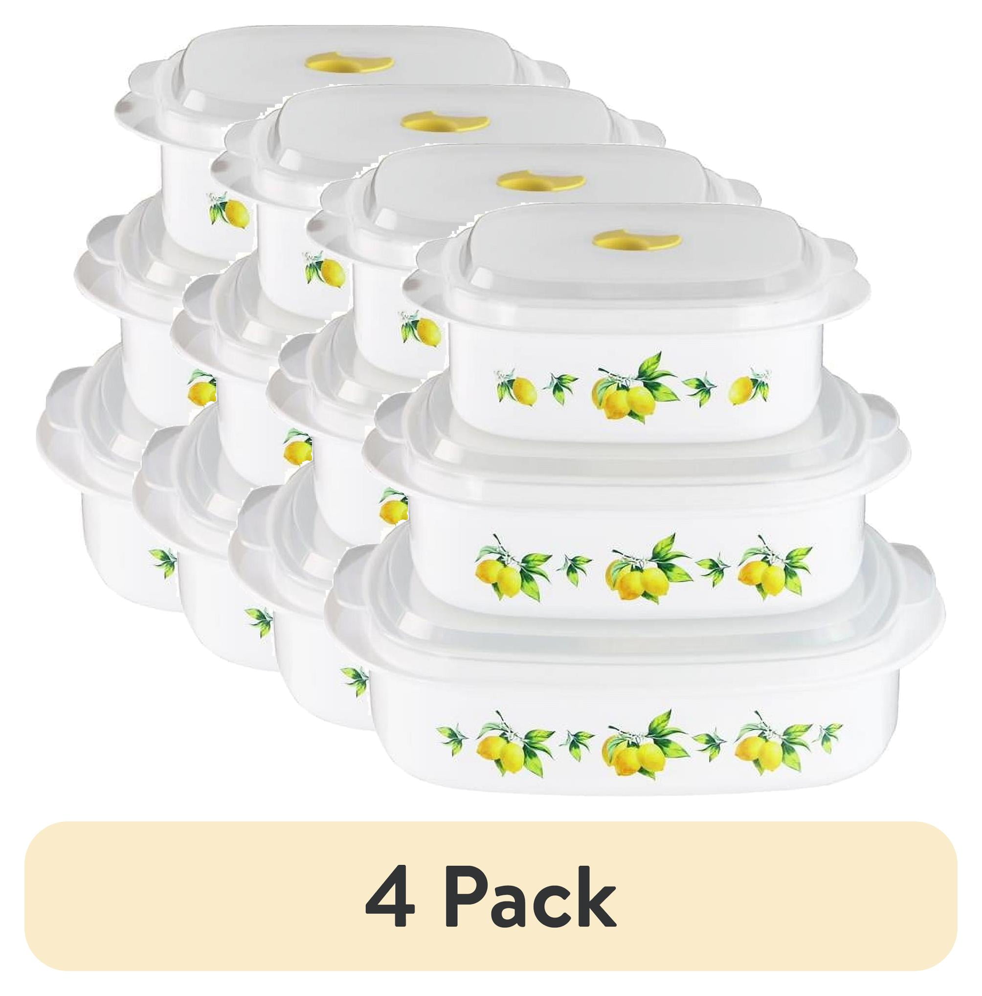 (4 pack) Reston Lloyd 20419 6pc Microwave Set Fresh Lemons - Walmart.com