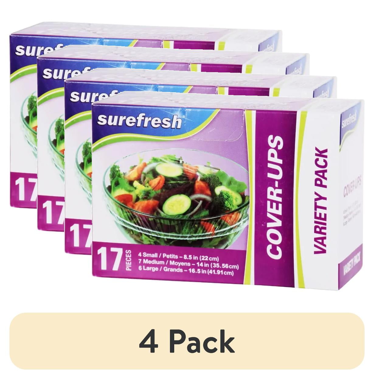 (4 pack) Reusable Stretch to Fit Food Covers 17 Piece Variety Pack ...