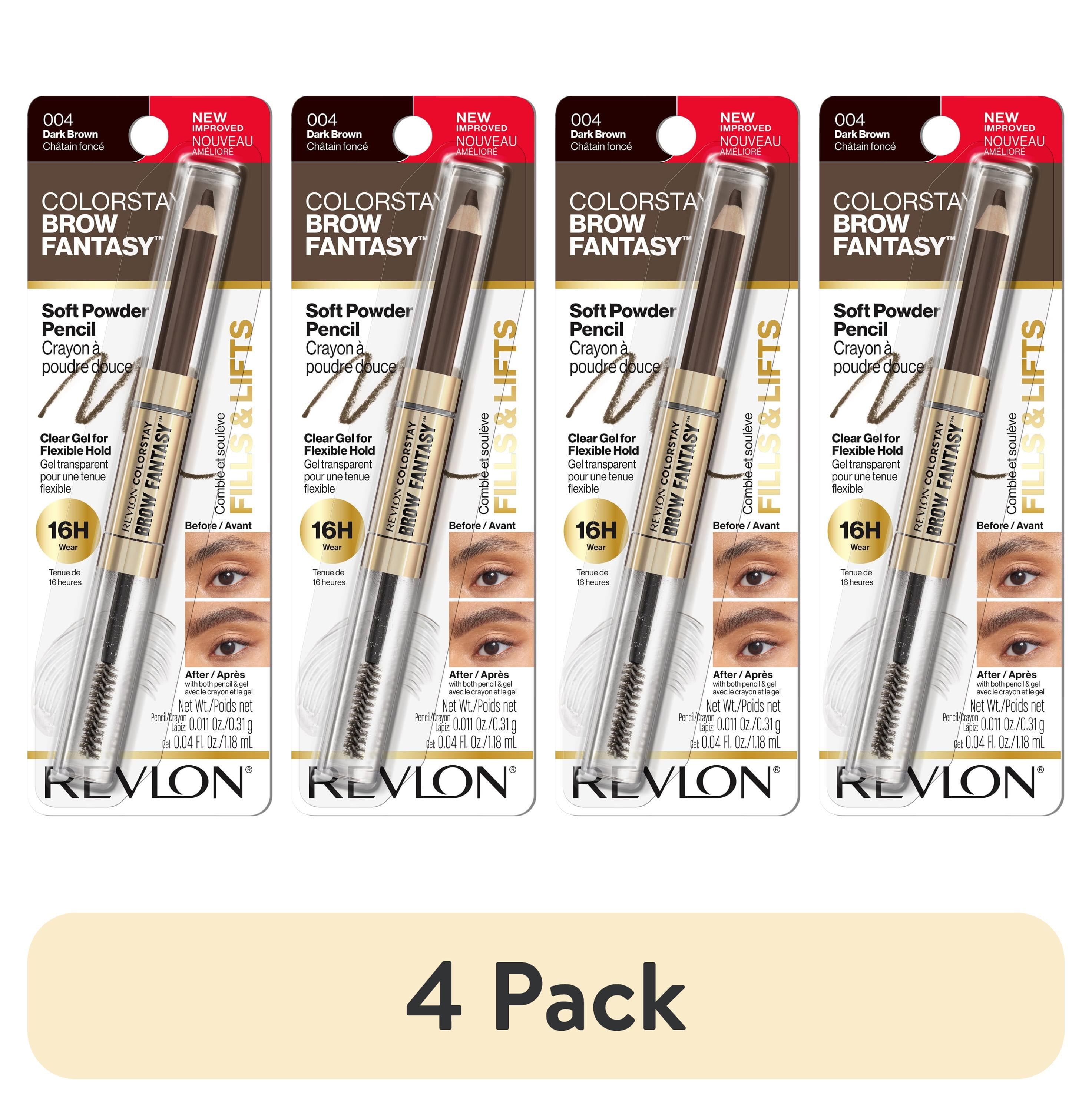 (4 pack) Revlon ColorStay Brow Fantasy, Eyebrow Pencil with Clear ...