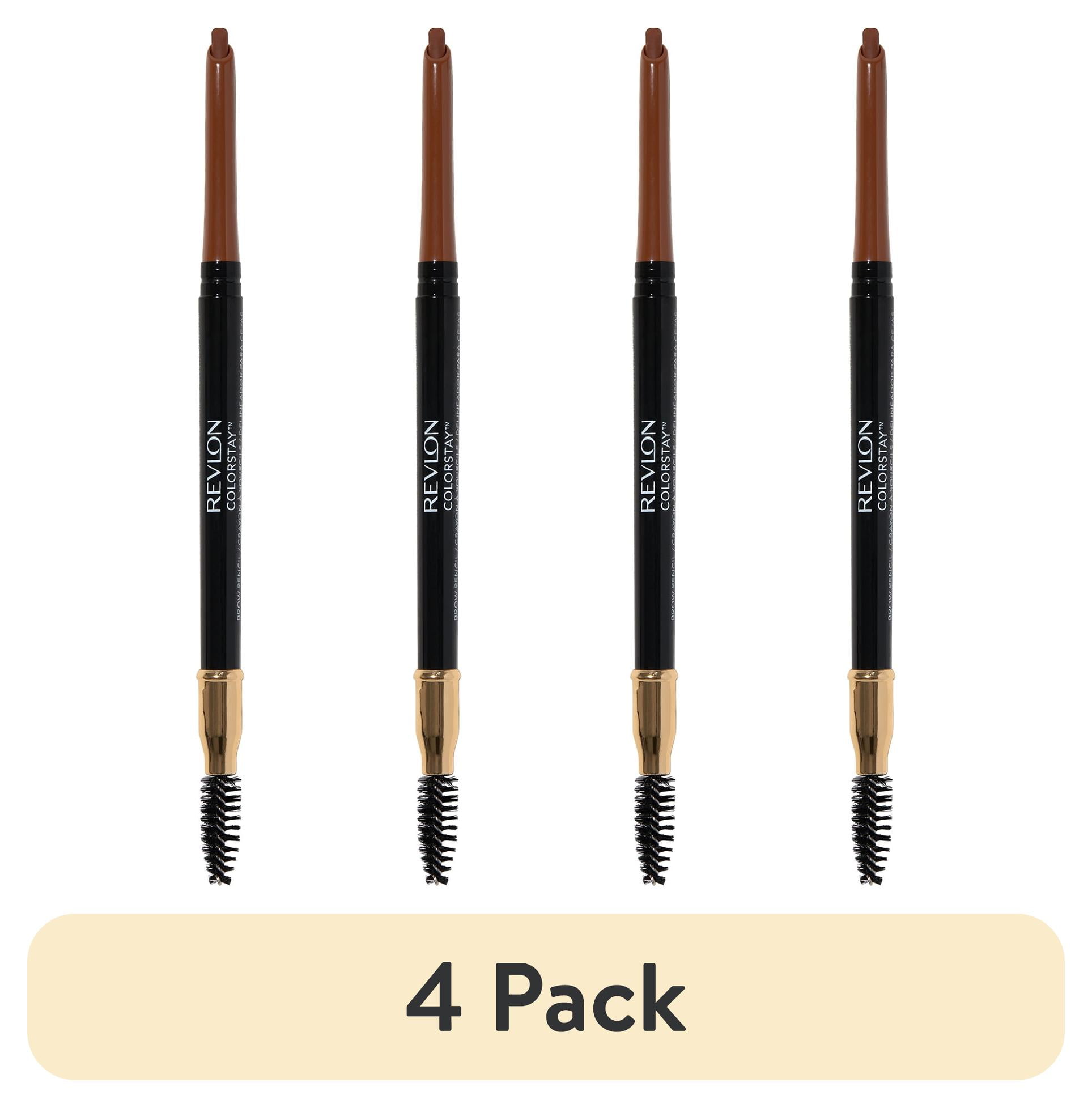 (4 pack) Revlon ColorStay Eyebrow Pencil with Spoolie Brush, Waterproof ...