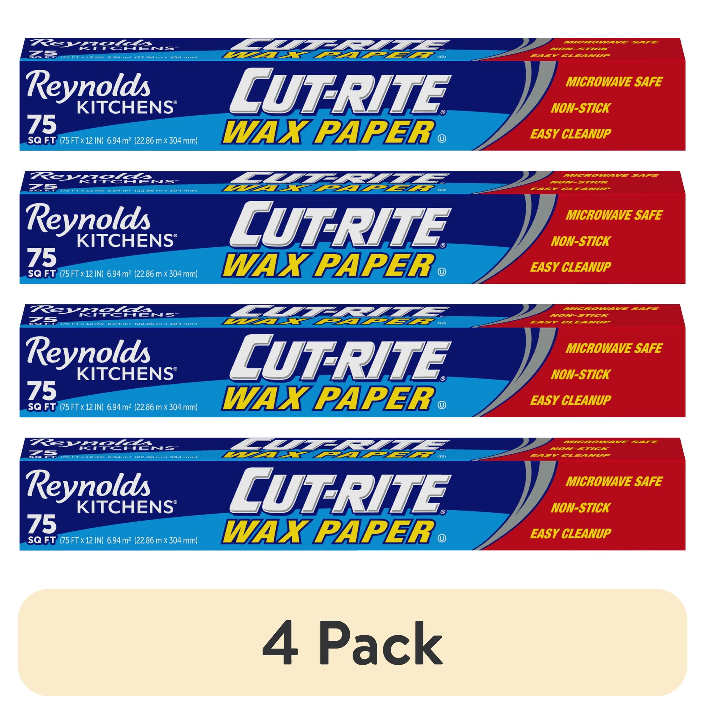 (4 pack) Reynolds Cut-Rite Wax Paper, 75 Square Feet - Walmart.com