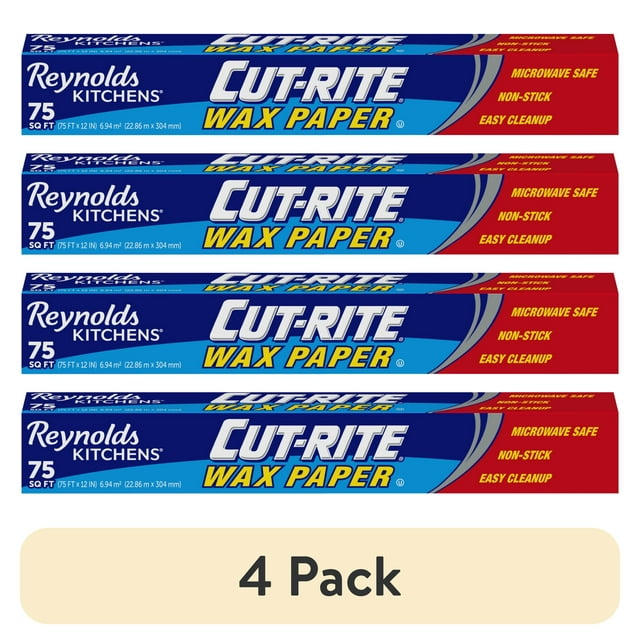 (4 pack) Reynolds Cut-Rite Wax Paper, 75 Square Feet - Walmart.com