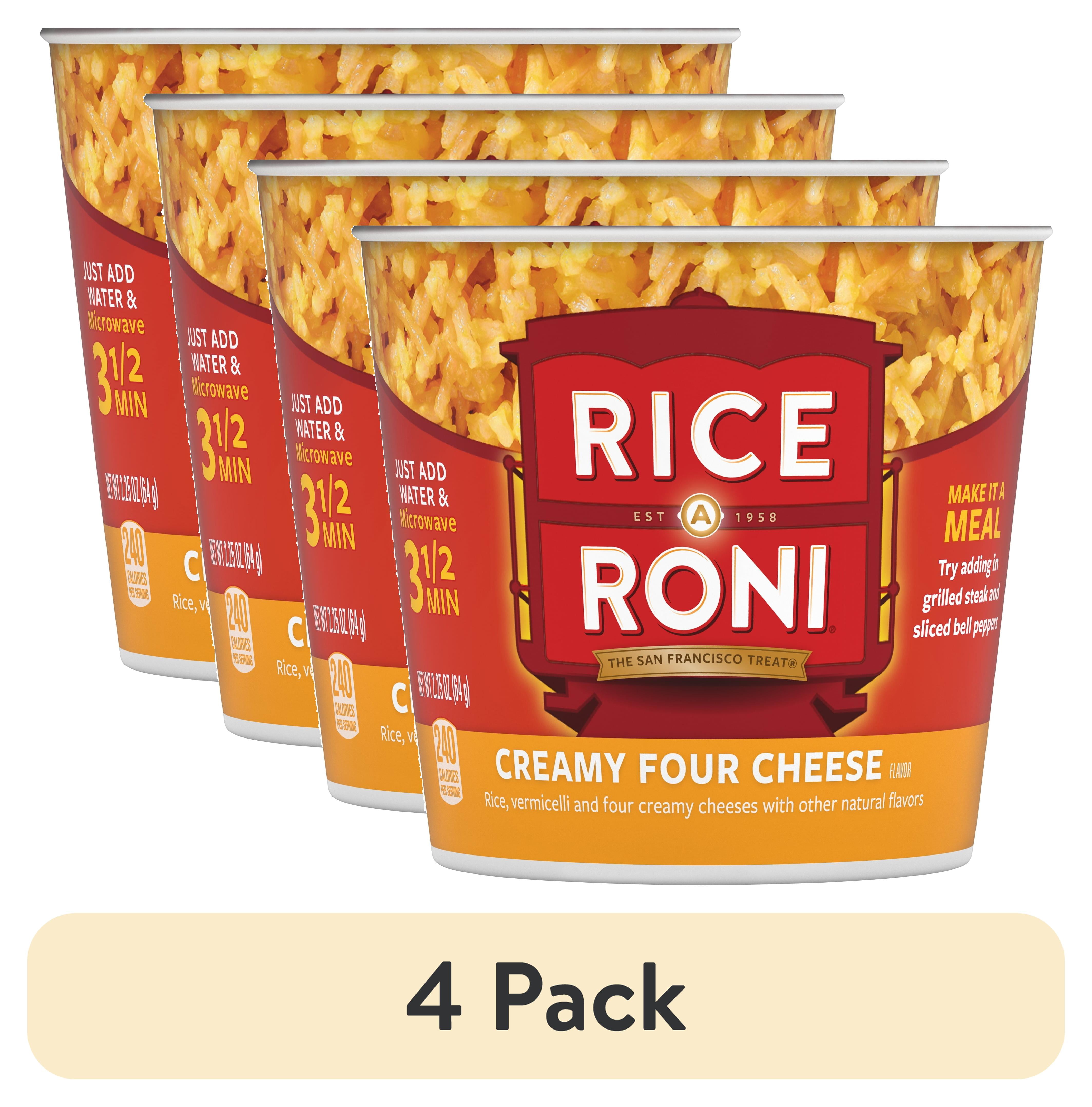 (4 pack) Rice-A-Roni, Creamy Four Cheese Rice and Vermicelli Mix, 2.25 ...
