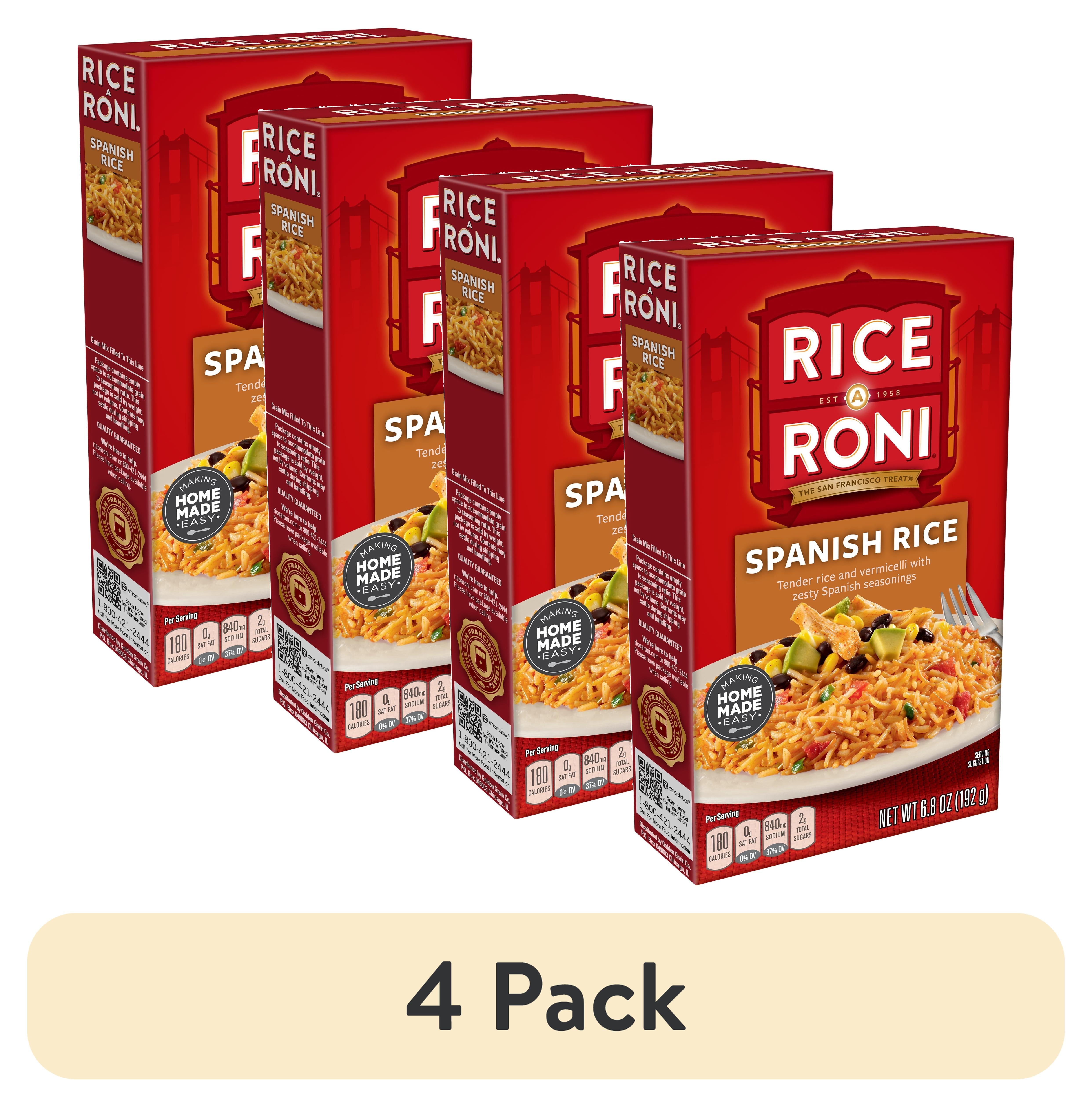 (4 pack) Rice-A-Roni Rice, Spanish Flavor 6.8 oz Box - Walmart.com