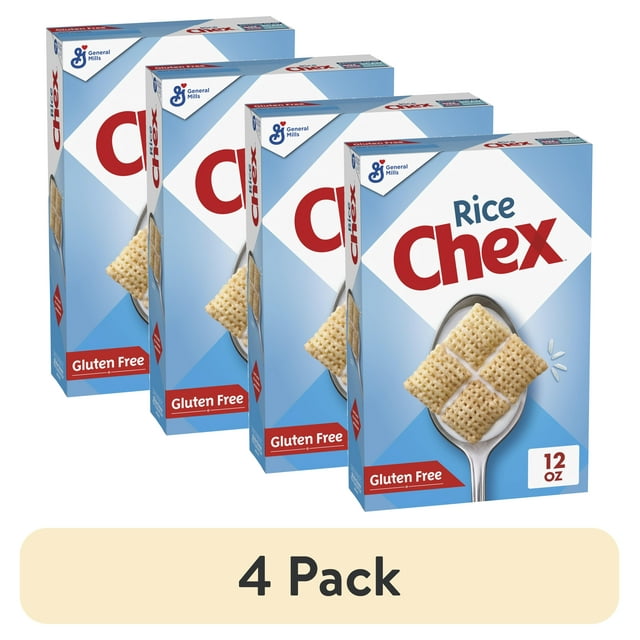 (4 pack) Rice Chex Gluten Free Breakfast Cereal, Homemade Chex Mix ...