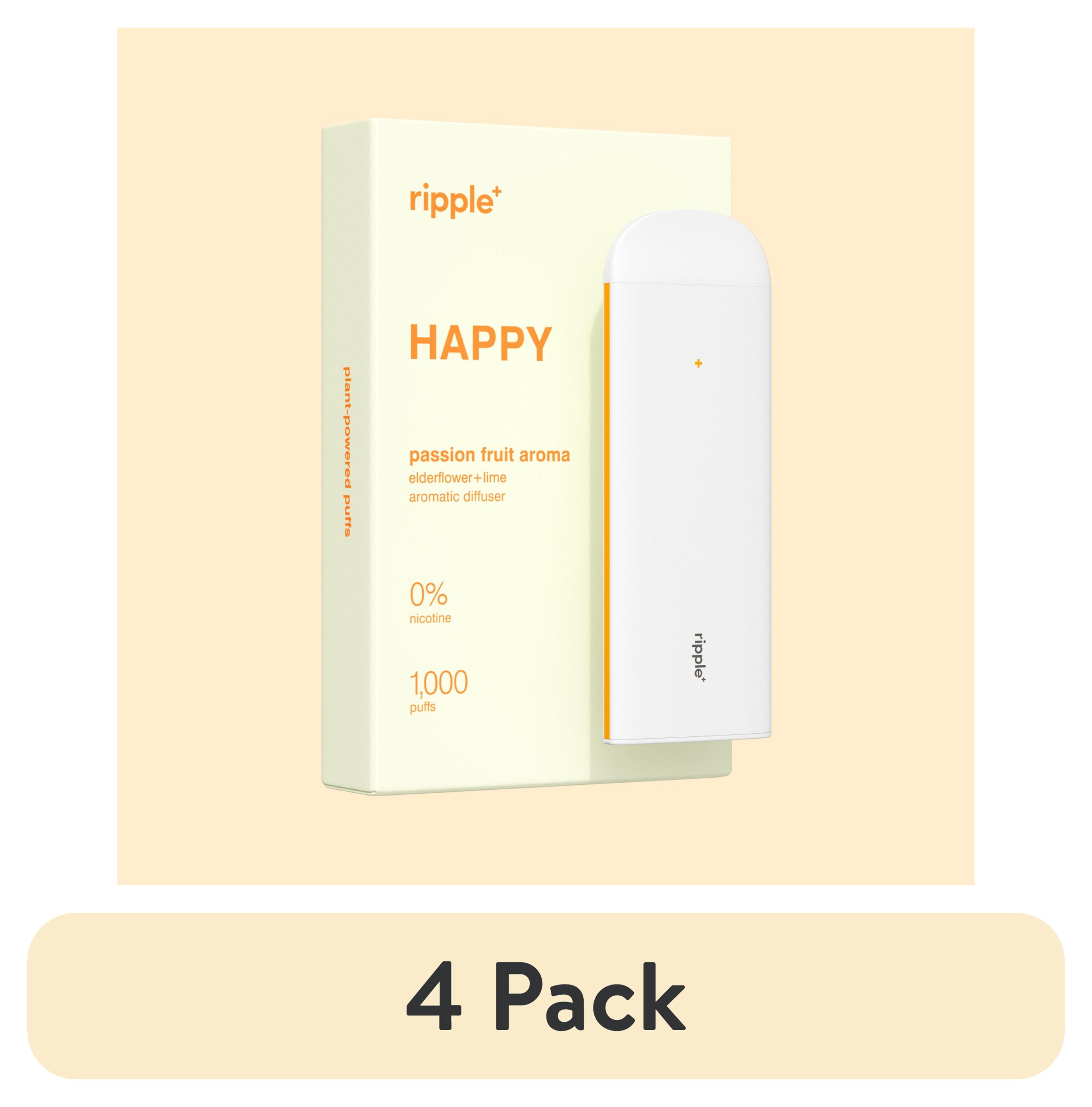 (4 pack) Ripple Happy, Passion Fruit 0% Nicotine Diffuser, Elderflower ...