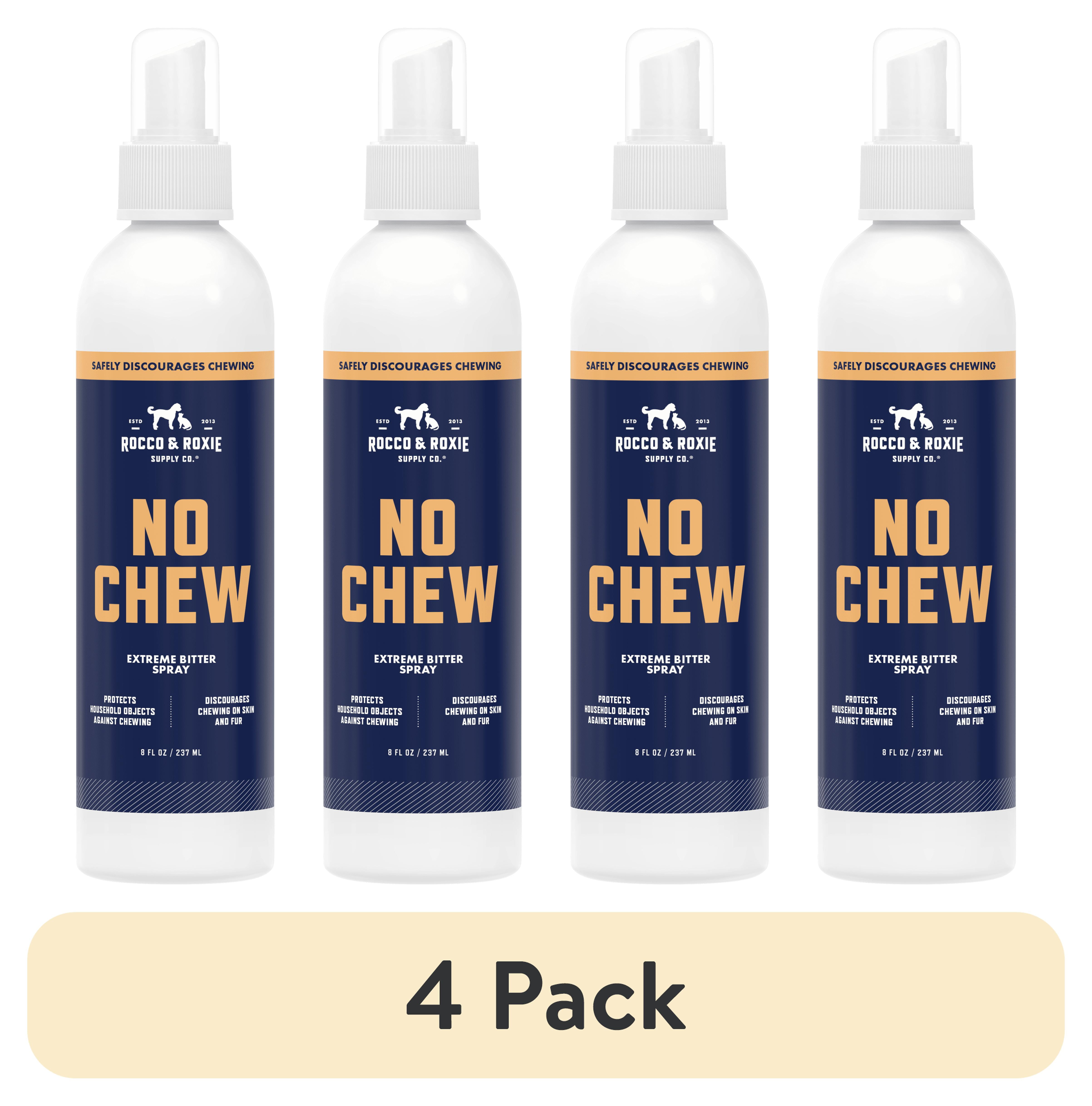 (4 pack) Rocco & Roxie No Chew Bitter Spray Deterrent for Dogs and Cats ...