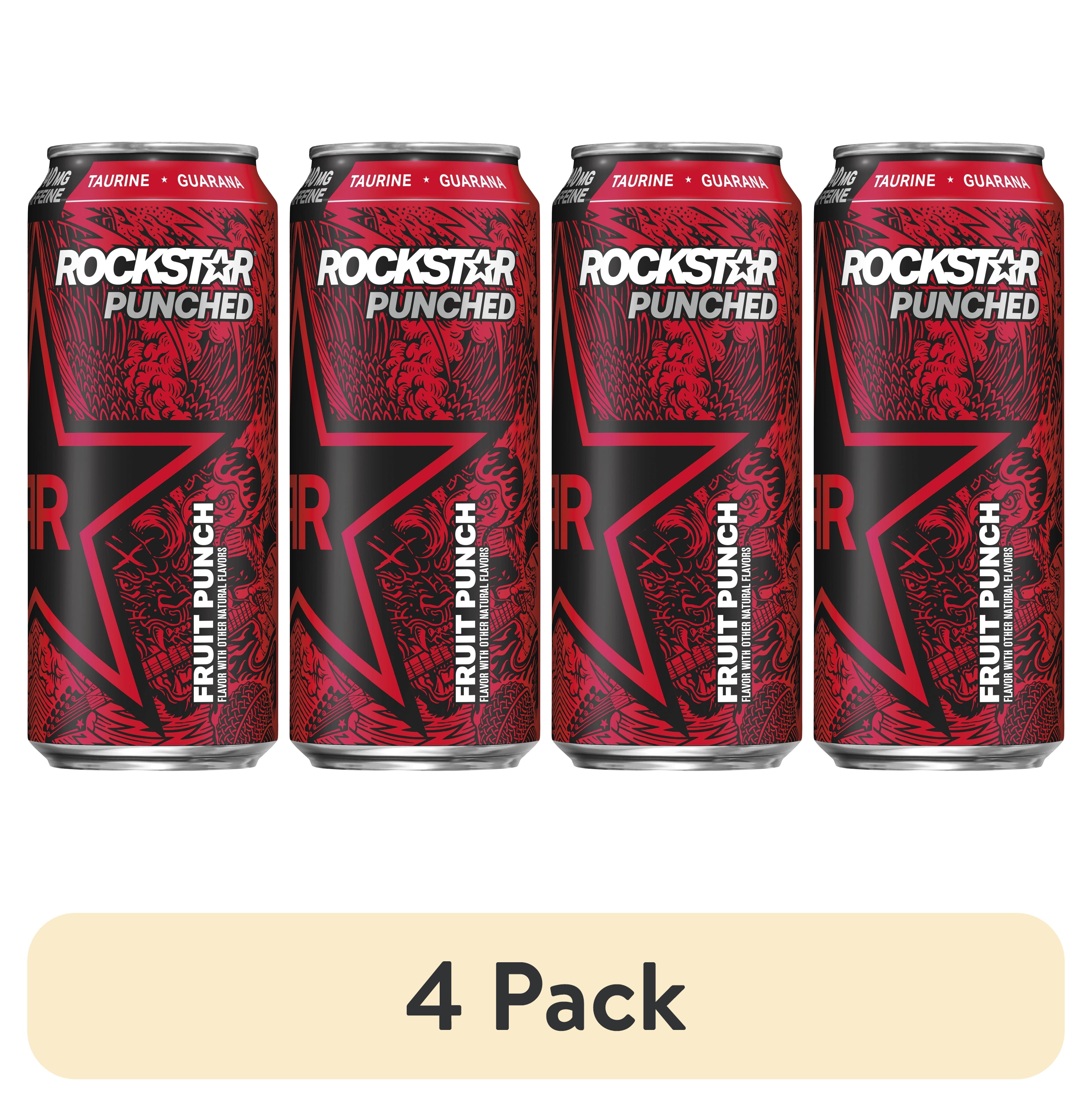 (4 pack) Rockstar Punched Fruit Punch Energy Drink, 16 fl oz - Walmart.com