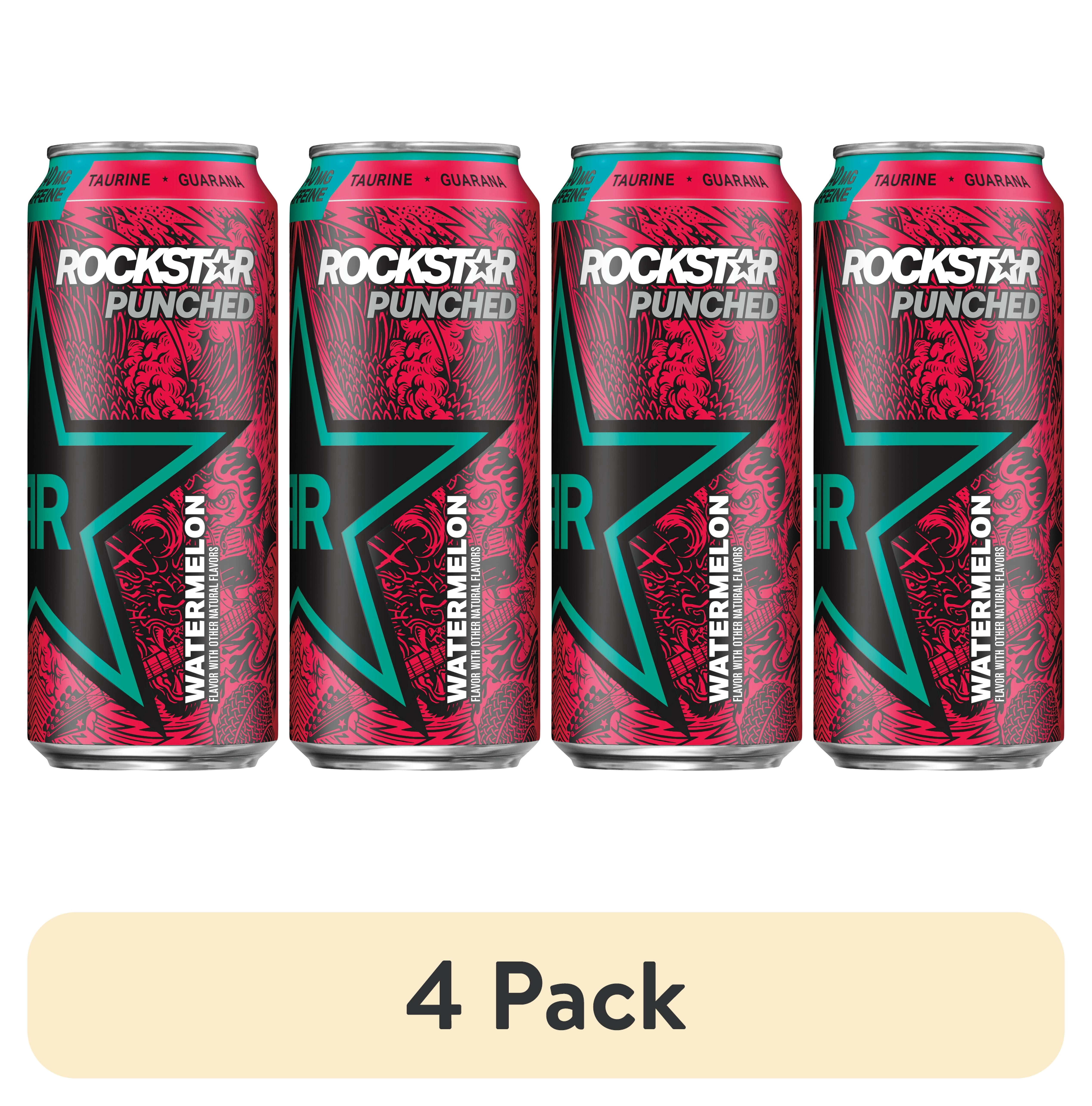 (4 pack) Rockstar Punched Watermelon Energy Drink, 16 fl oz, 1 Count ...