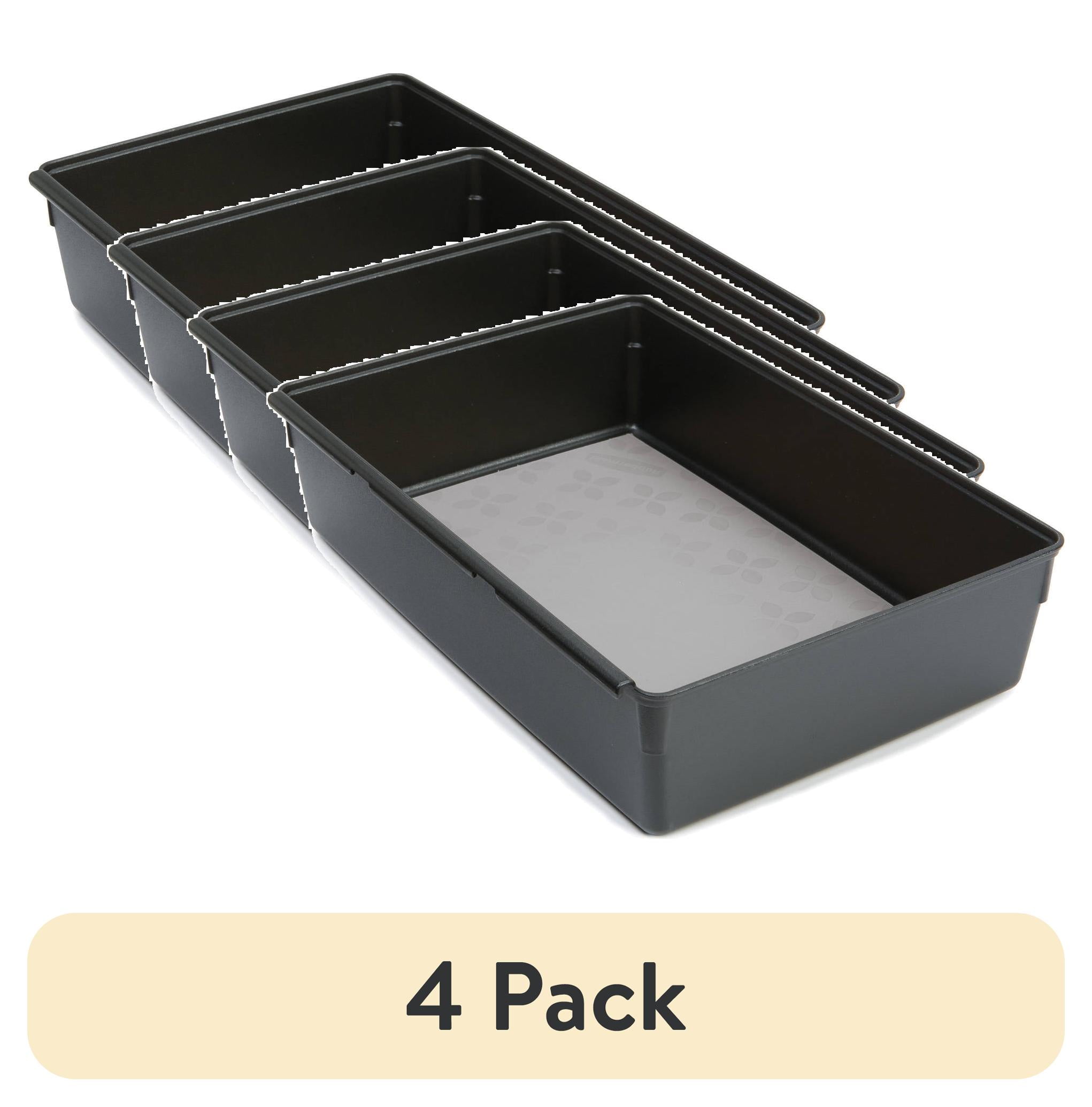 (4 pack) Rubbermaid, Drawer Organizer, Gray, 6" x 9" - Walmart.com
