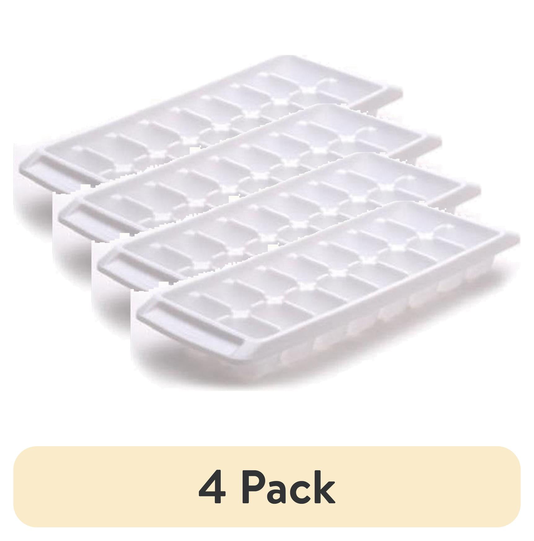 (4 pack) Rubbermaid® Quick Release Ice Cube Tray, Plastic, White ...