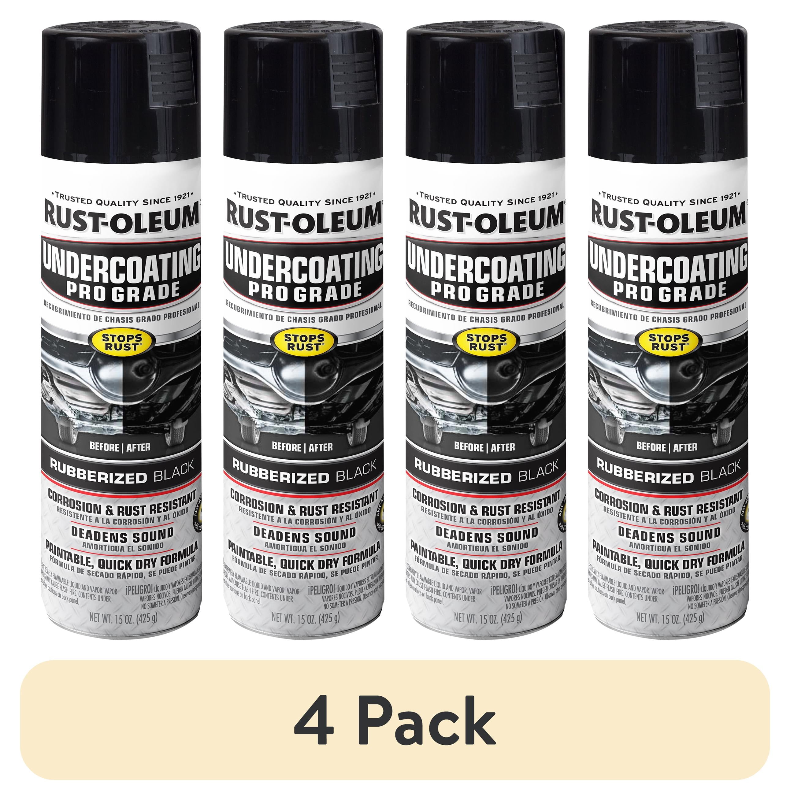 (4 pack) Rust-Oleum Automotive Rubberized Undercoating Matte Spray ...
