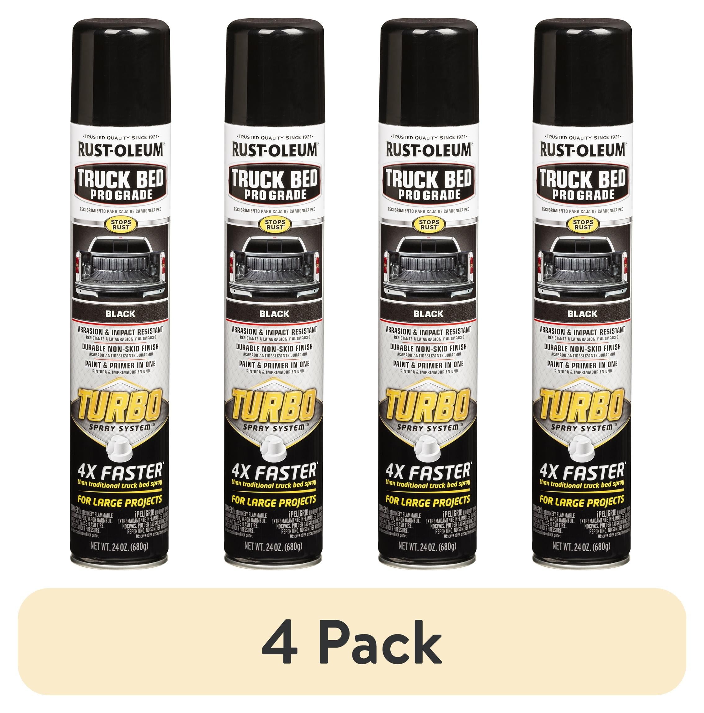 (4 pack) Rust-Oleum Stops Rust Turbo Automotive Flat Textured Truck Bed ...