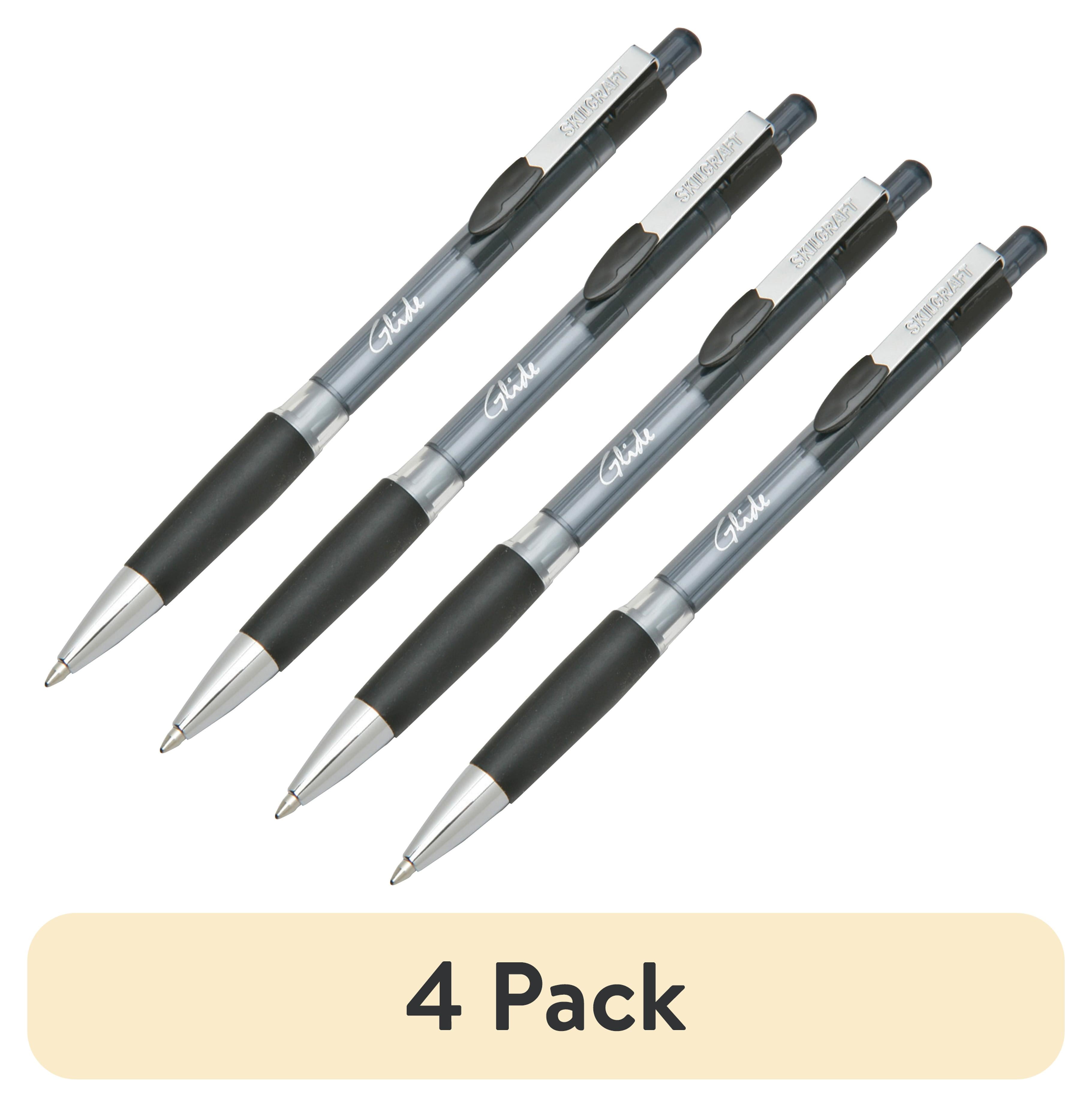 (4 pack) SKILCRAFT, NSN5879640, Glide Retractable Ballpoint Pens, 3 ...