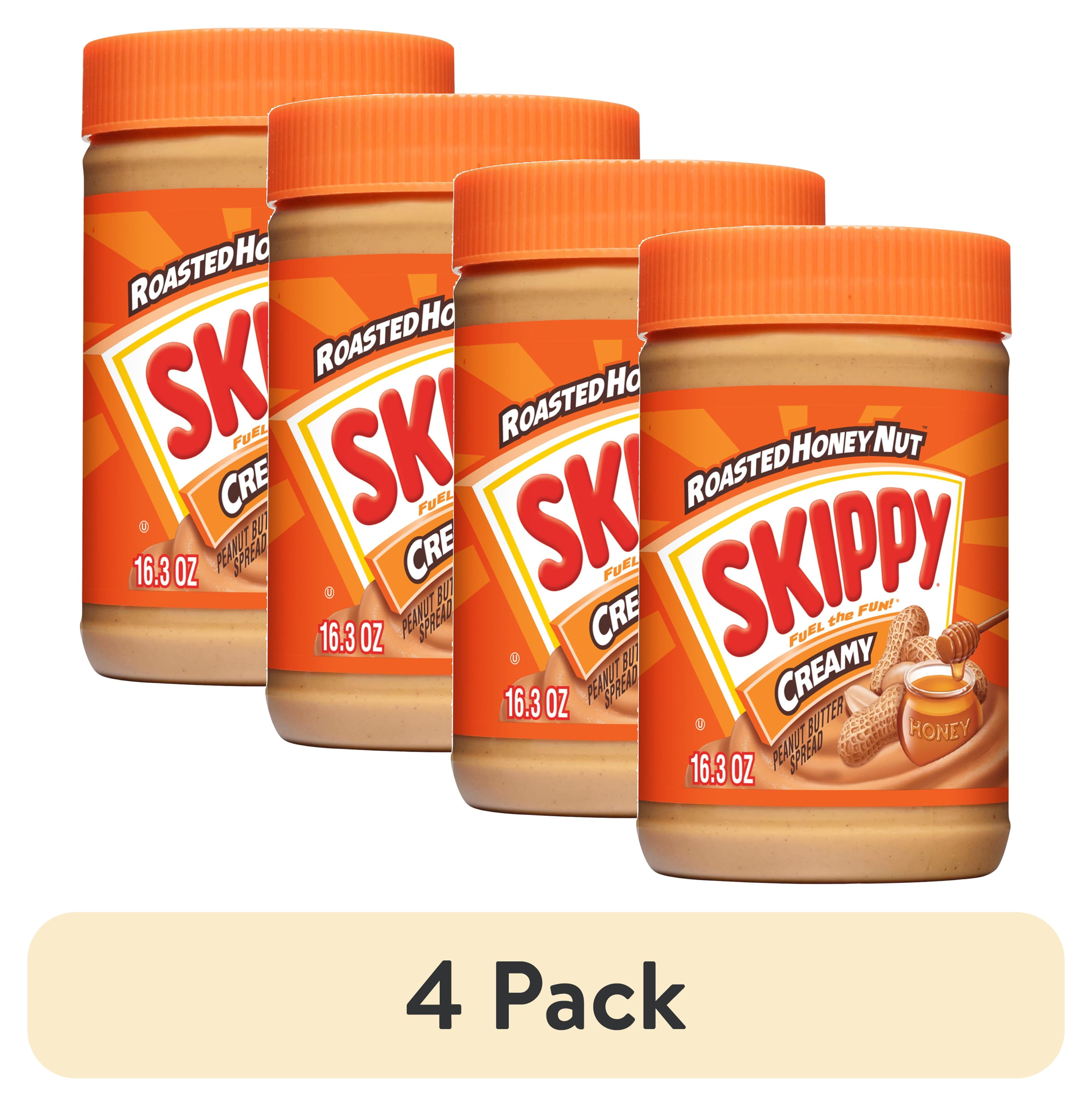 (4 pack) SKIPPY Peanut Butter Creamy Roasted Honey Nut Spread, 7 g ...