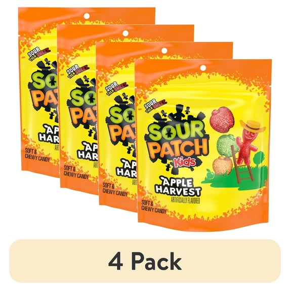 (4 pack) SOUR PATCH KIDS Apple Harvest Soft & Chewy Candy, 10 oz ...