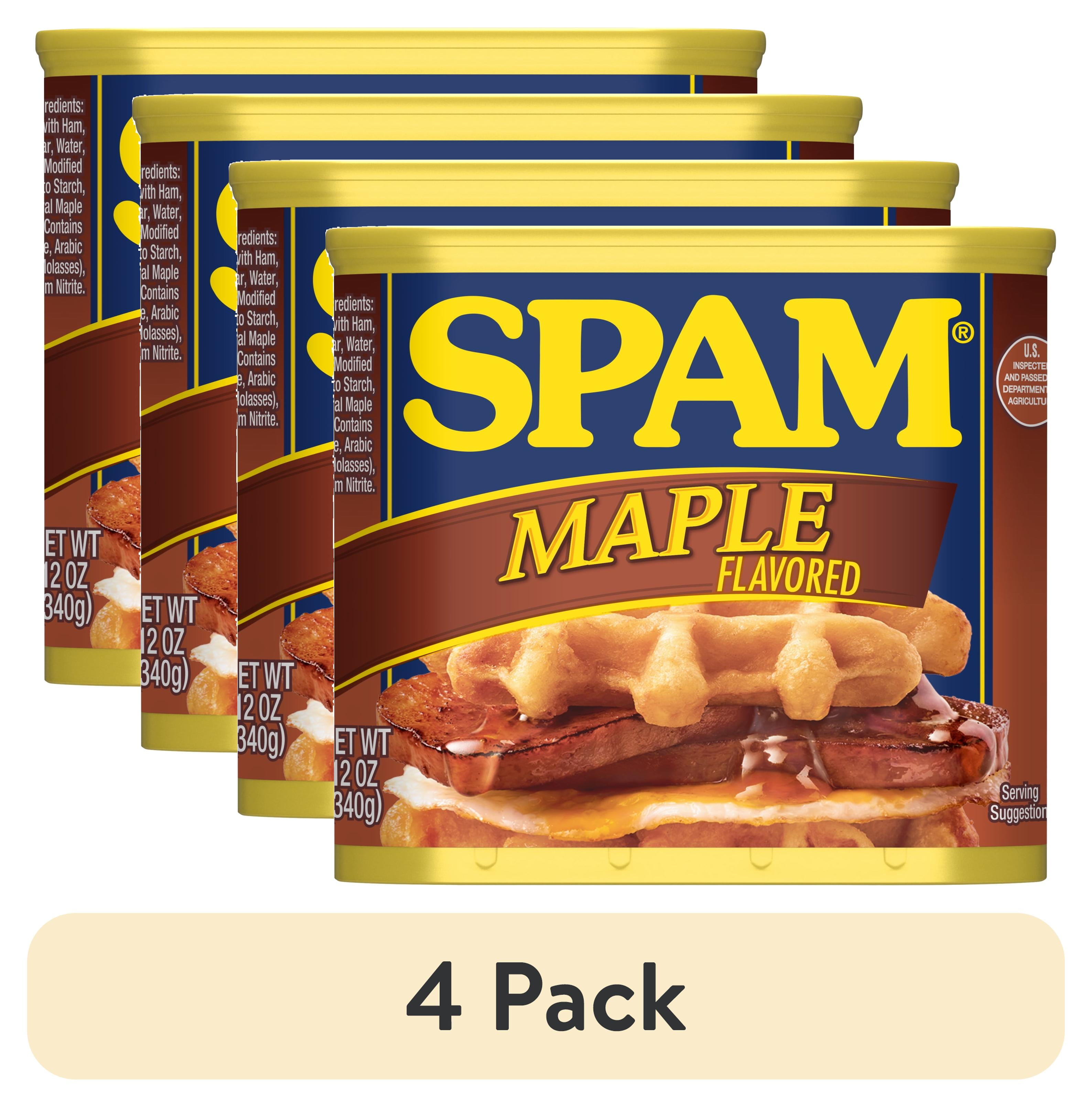 (4 pack) SPAM Maple 12oz can Hormel Foods - Walmart.com
