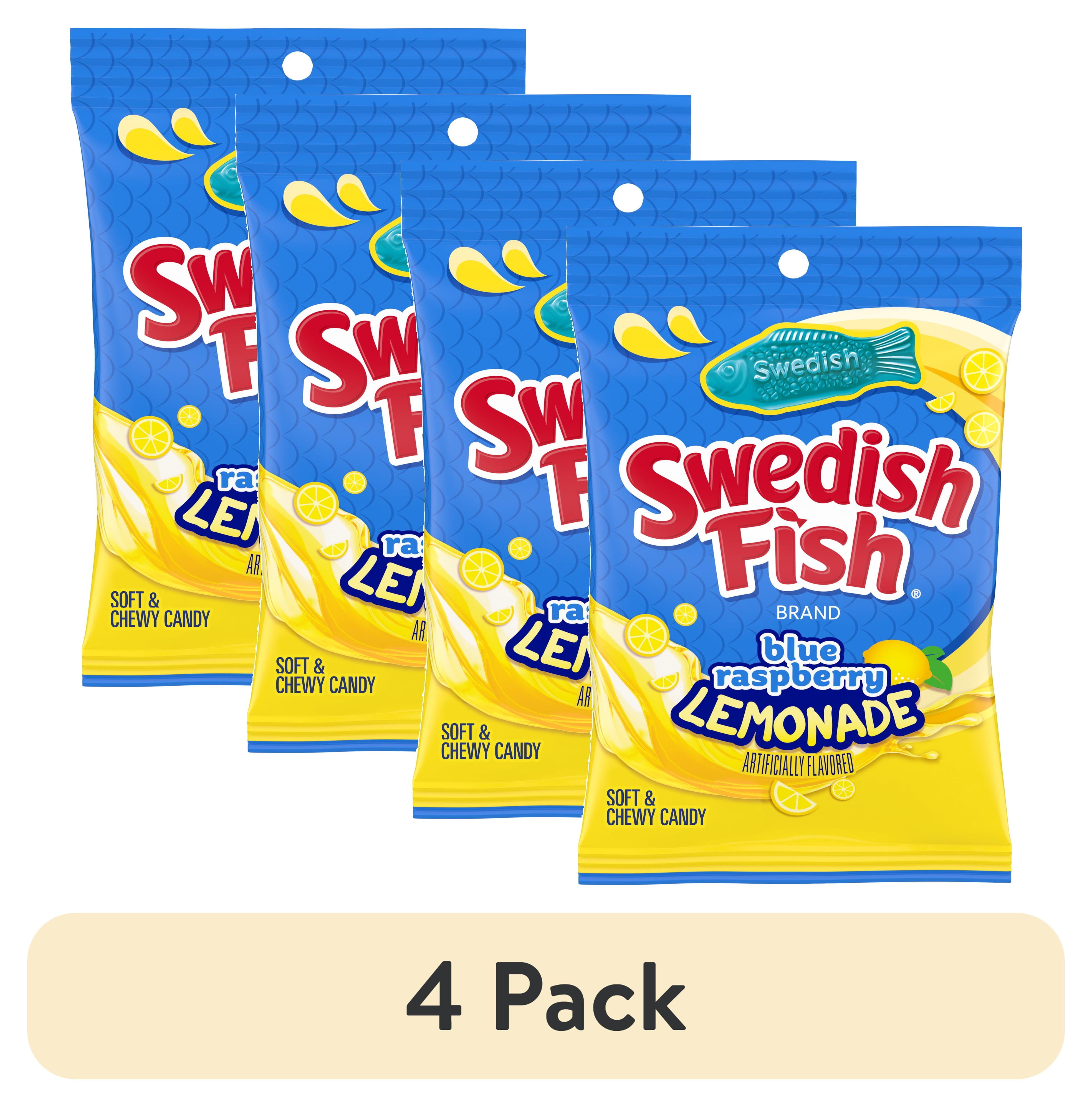 (4 pack) SWEDISH FISH BLUE RASPBERRY LEMONADE SOFT CANDY 8.04 OZ ...