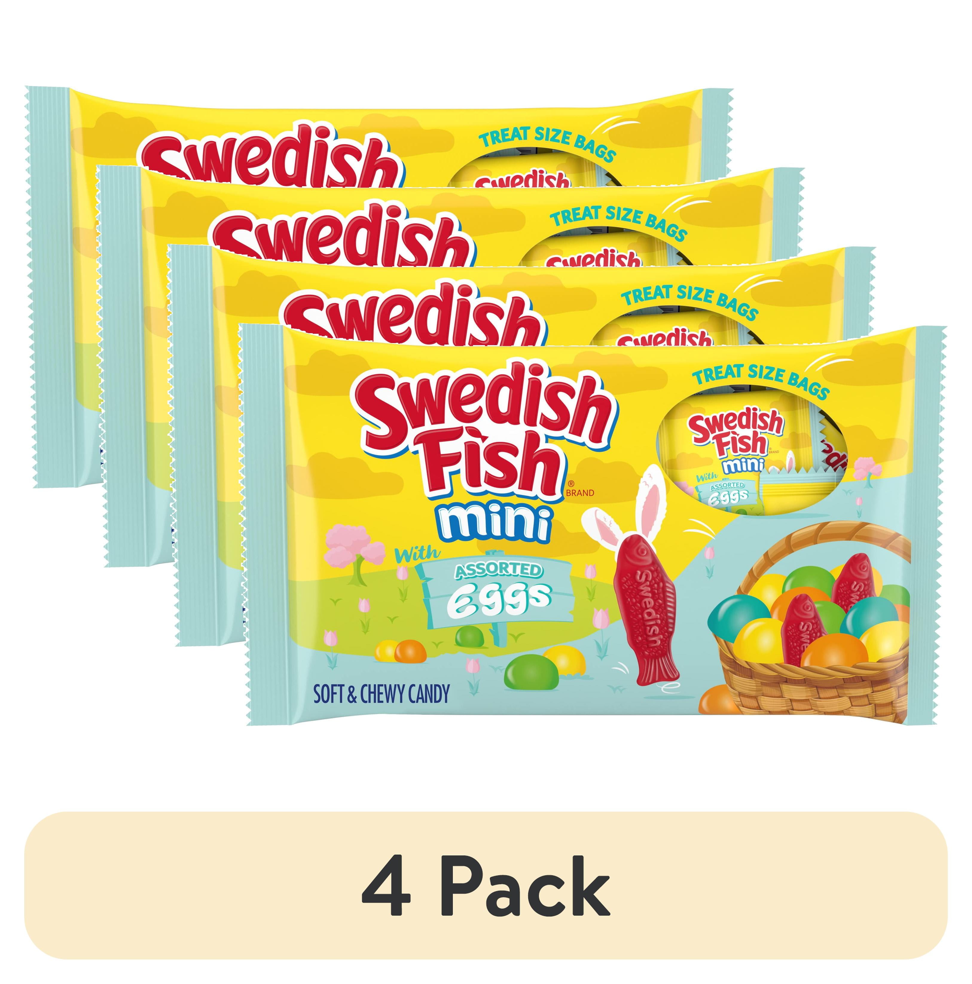(4 pack) SWEDISH FISH Mini with Assorted Eggs Soft & Chewy Easter Candy ...