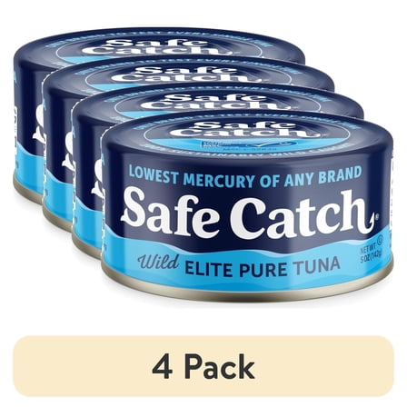 Safe Catch Wild Elite Pure Tuna, 3 Pack, 5 oz Cans – Lowest Mercury ...