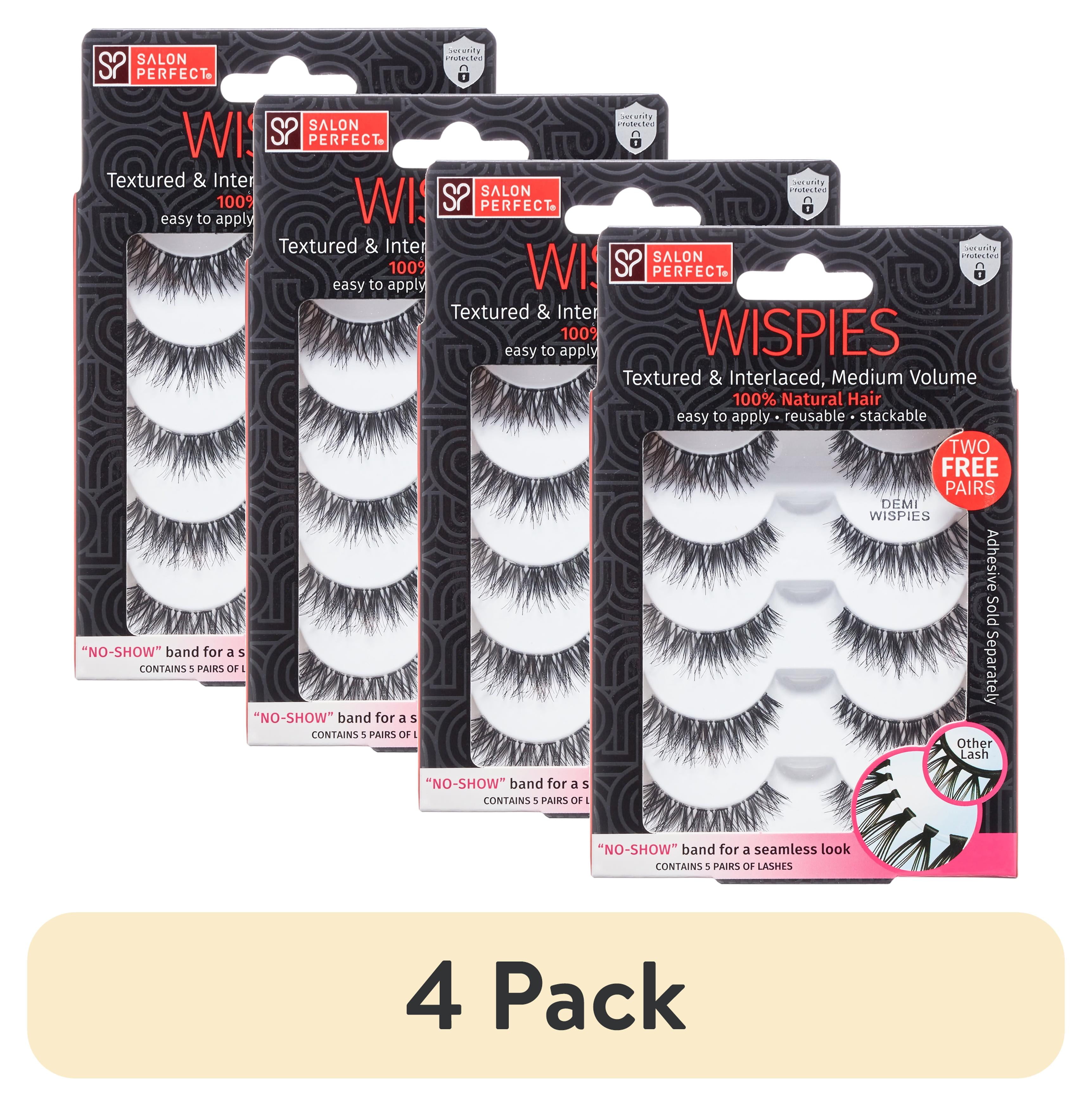 (4 pack) Salon Perfect Go Glam Fake Lashes False Eyelashes, Demi Wispie ...