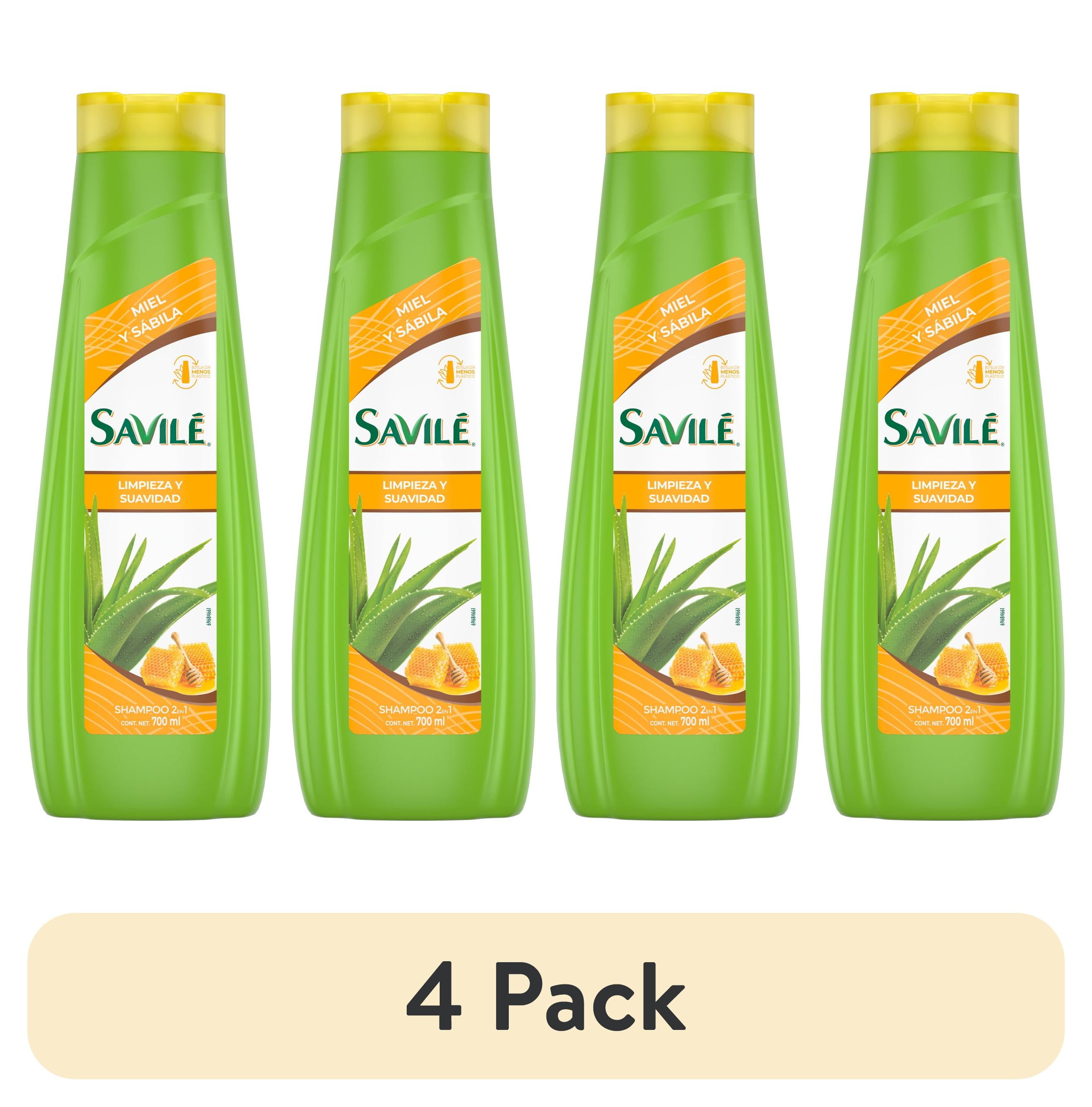 (4 pack) Savile 2 in 1 Shampoo with Honey and Aloe Vera to Protect and ...