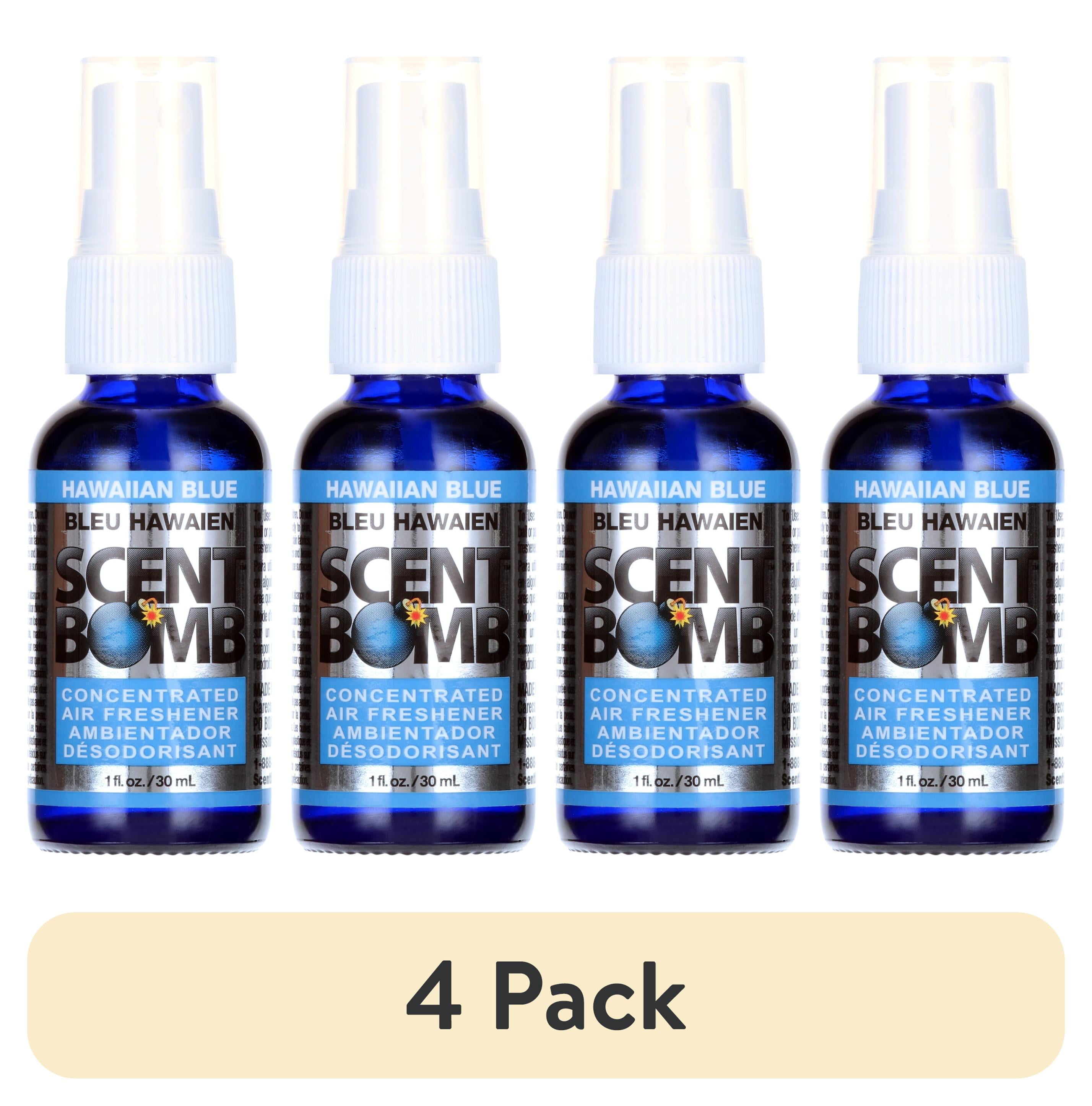 (4 pack) Scent Bomb Hawaiian Blue Scent Spray Air Freshener, 1 oz ...