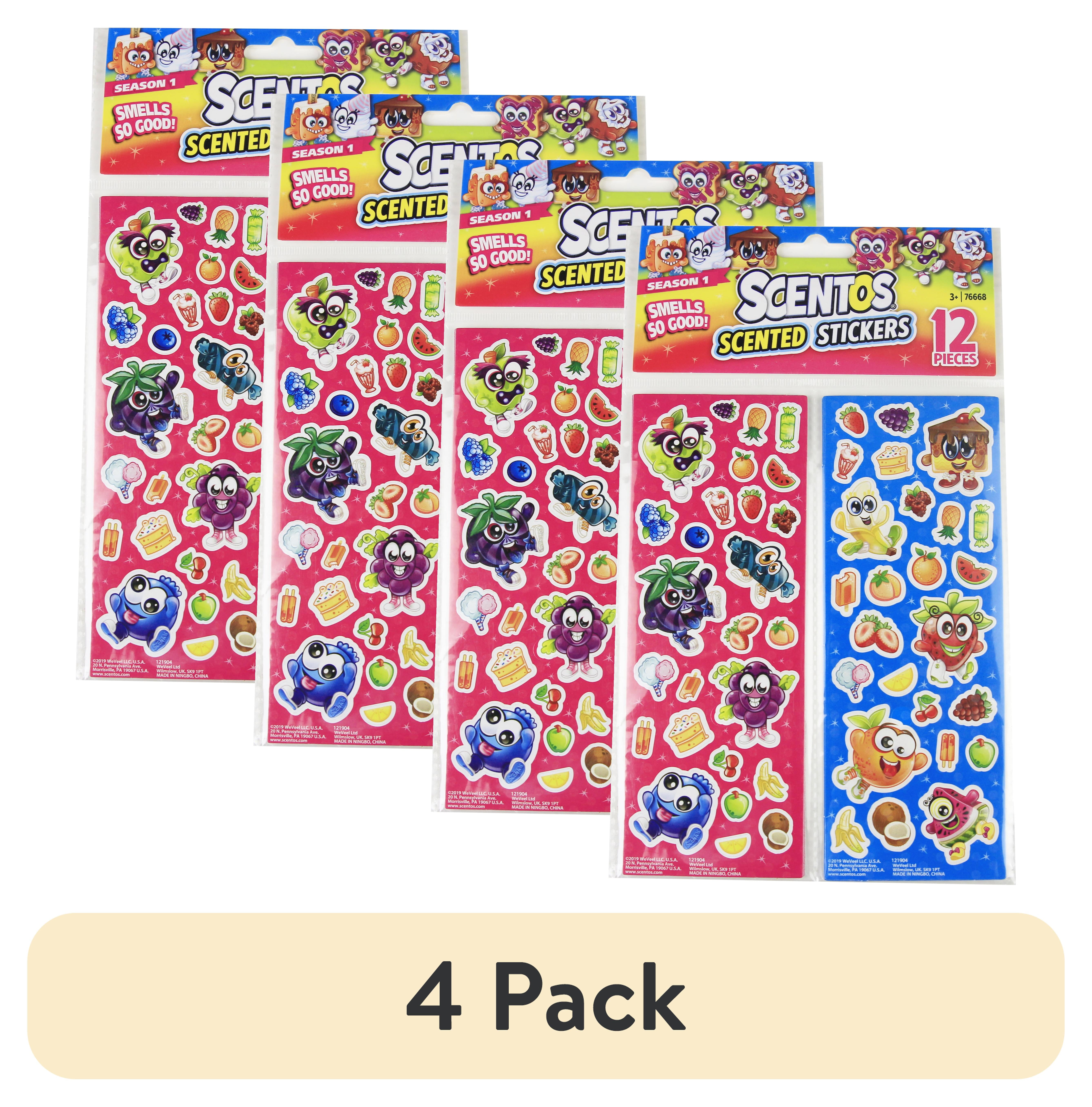(4 pack) Scentos Long Lasting Scented Stickers, 300 Pieces (12 Pack ...
