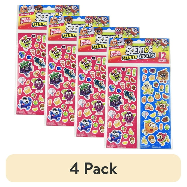 (4 pack) Scentos Long Lasting Scented Stickers, 300 Pieces (12 Pack ...
