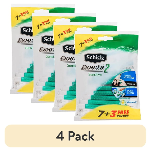 (4 pack) Schick Exacta 2 Sensitive Disposable Razors, 10 ct - Walmart ...