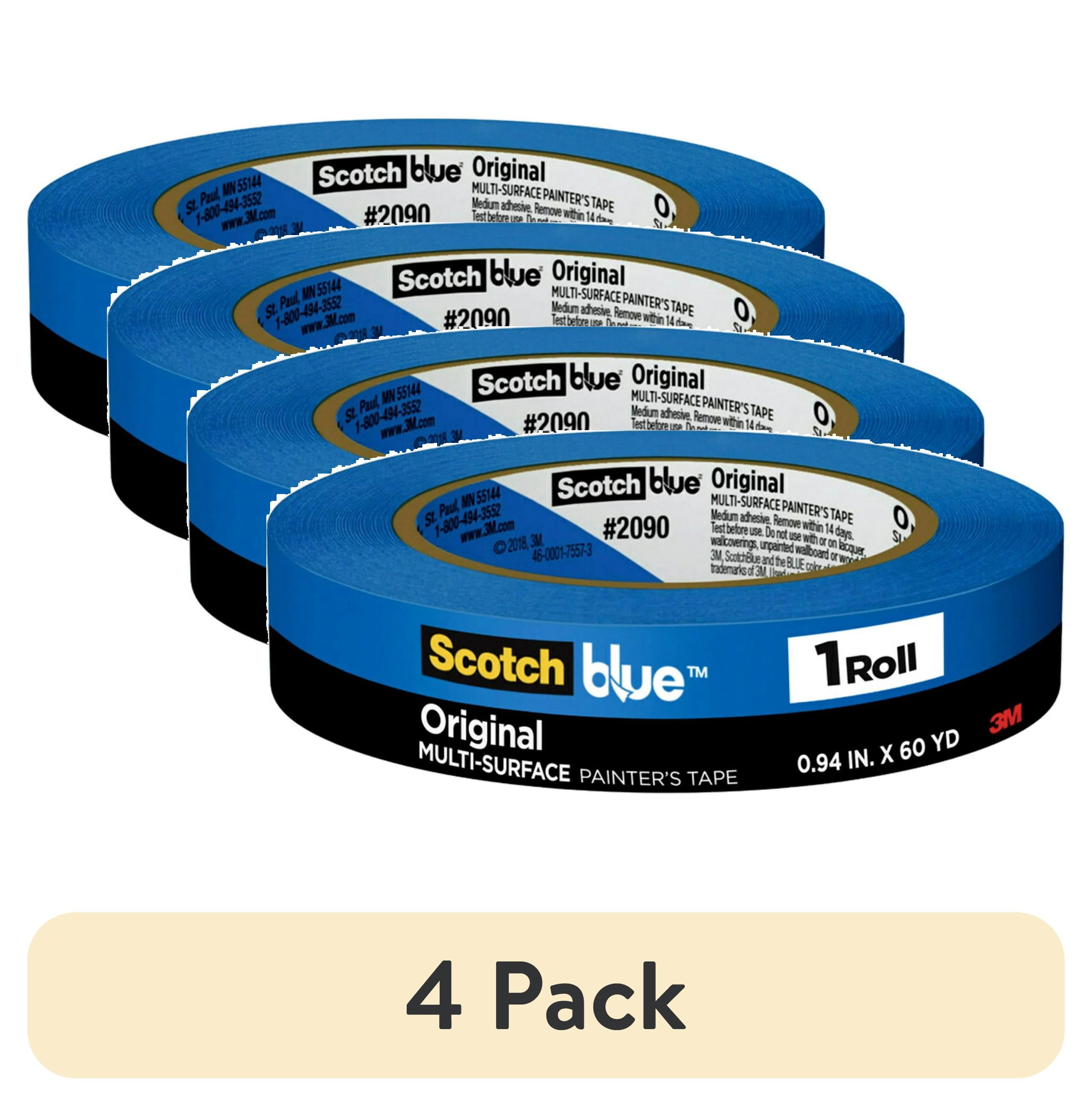 (4 pack) Scotch Blue Painter's Tape, 0.94 in. x 60 yd., 1 Pack ...