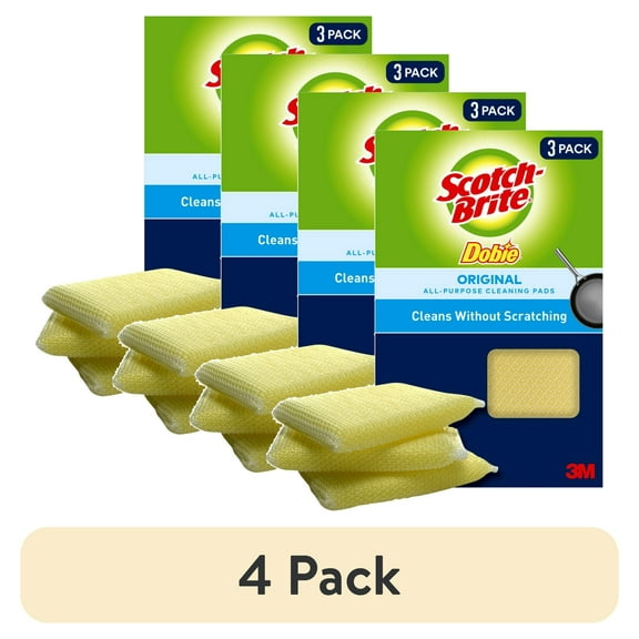 Scotch Brite Dobie Cleaning Pad 3 Pack - Walmart.com