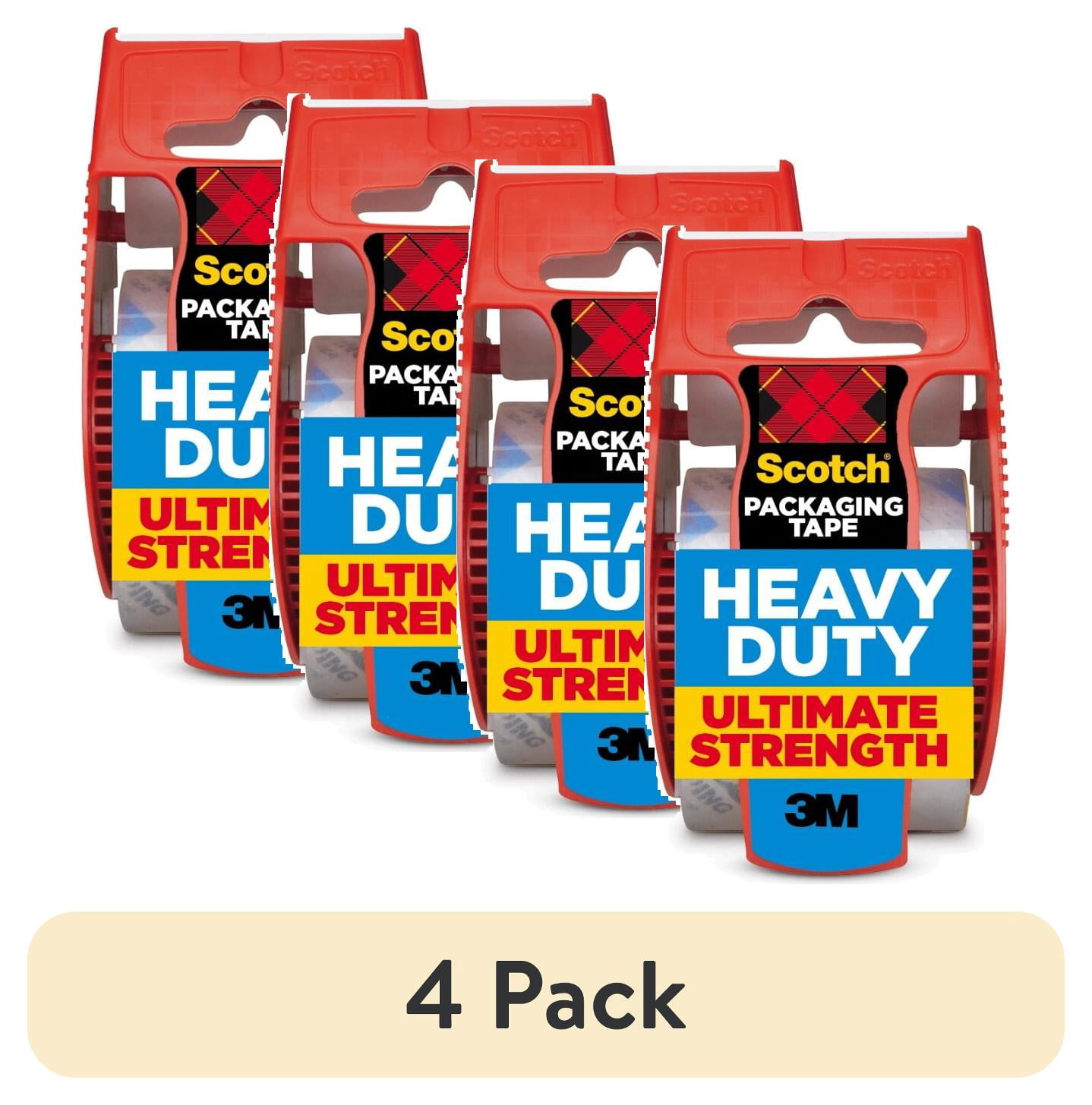 (4 pack) Scotch Heavy Duty Packaging Tape, Clear, 1.88 in. x 25.6 yd, 1 ...