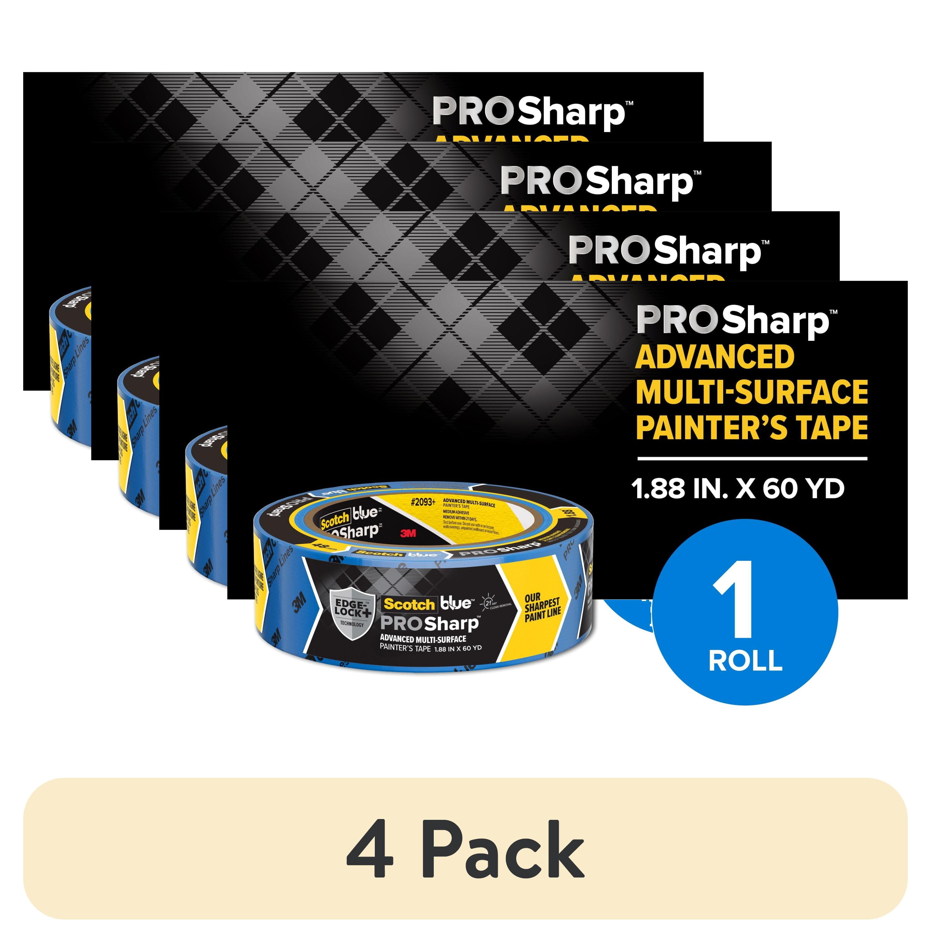 (4 pack) ScotchBlue PROSharp Painter's Tape, Blue, 1.88 in x 60 yd, 1 ...