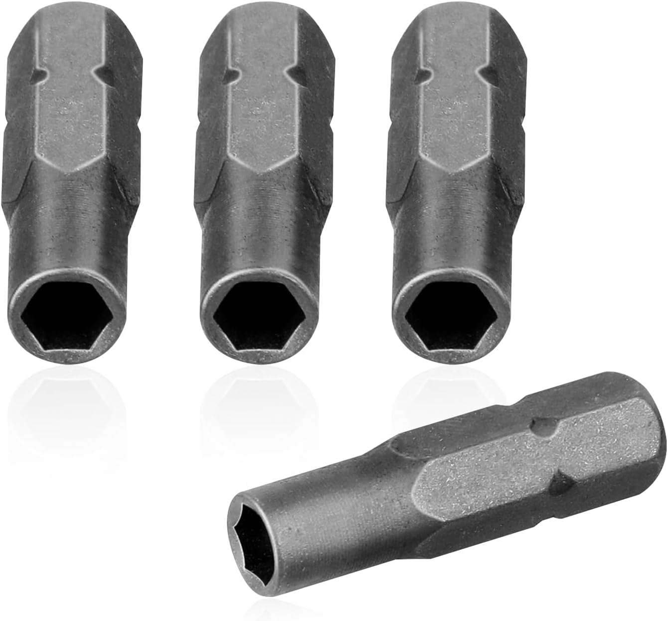 4 pack Screw Driver Bit Adapter, 6.35mm 1/4" Insert Bit adapter 4mm ...