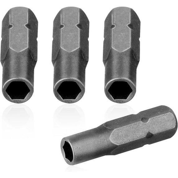 4 pack Screw Driver Bit Adapter, 6.35mm 1/4" Insert Bit adapter 4mm ...