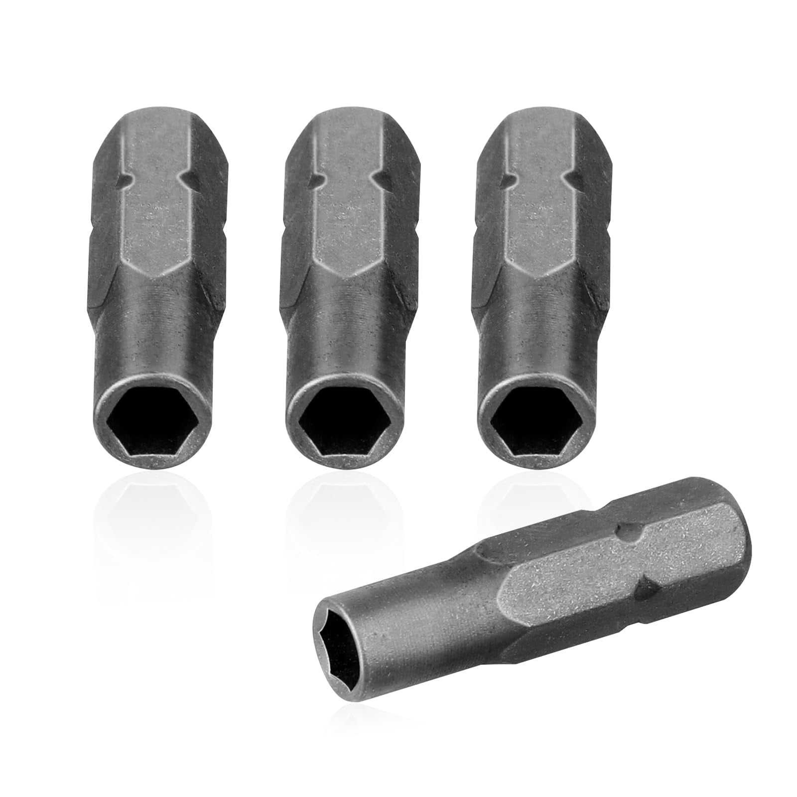 4 pack Screw Driver Bit Adapter, 6.35mm 1/4" Insert Bit adapter 4mm ...