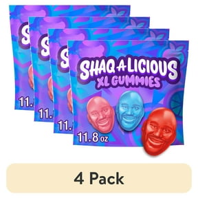 Shaq Shaq-A-Licious XL Gummies Sour Fruit Chewy Candy Assorted Flavors ...