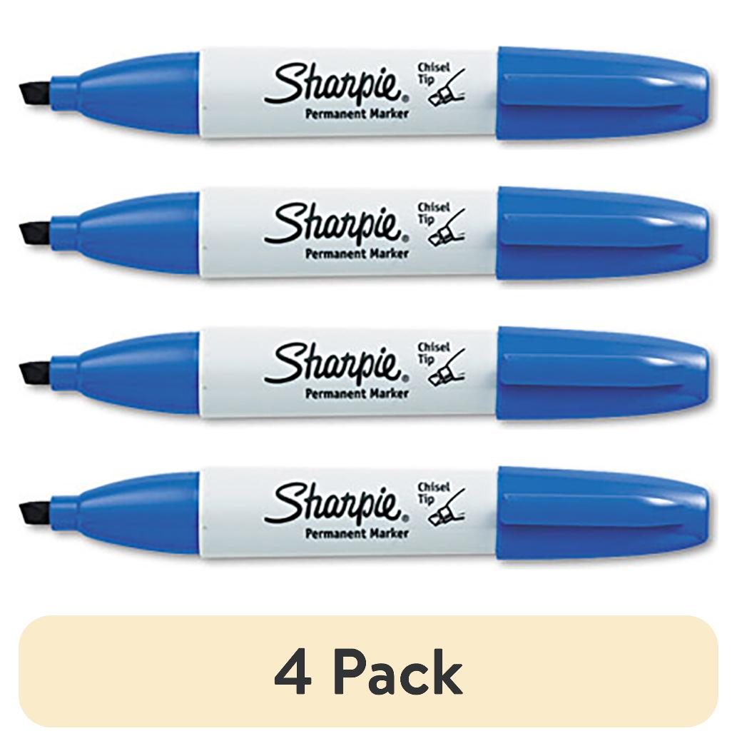 (4 pack) Sharpie Chisel Tip Permanent Markers Blue 12/Case MK411BE ...