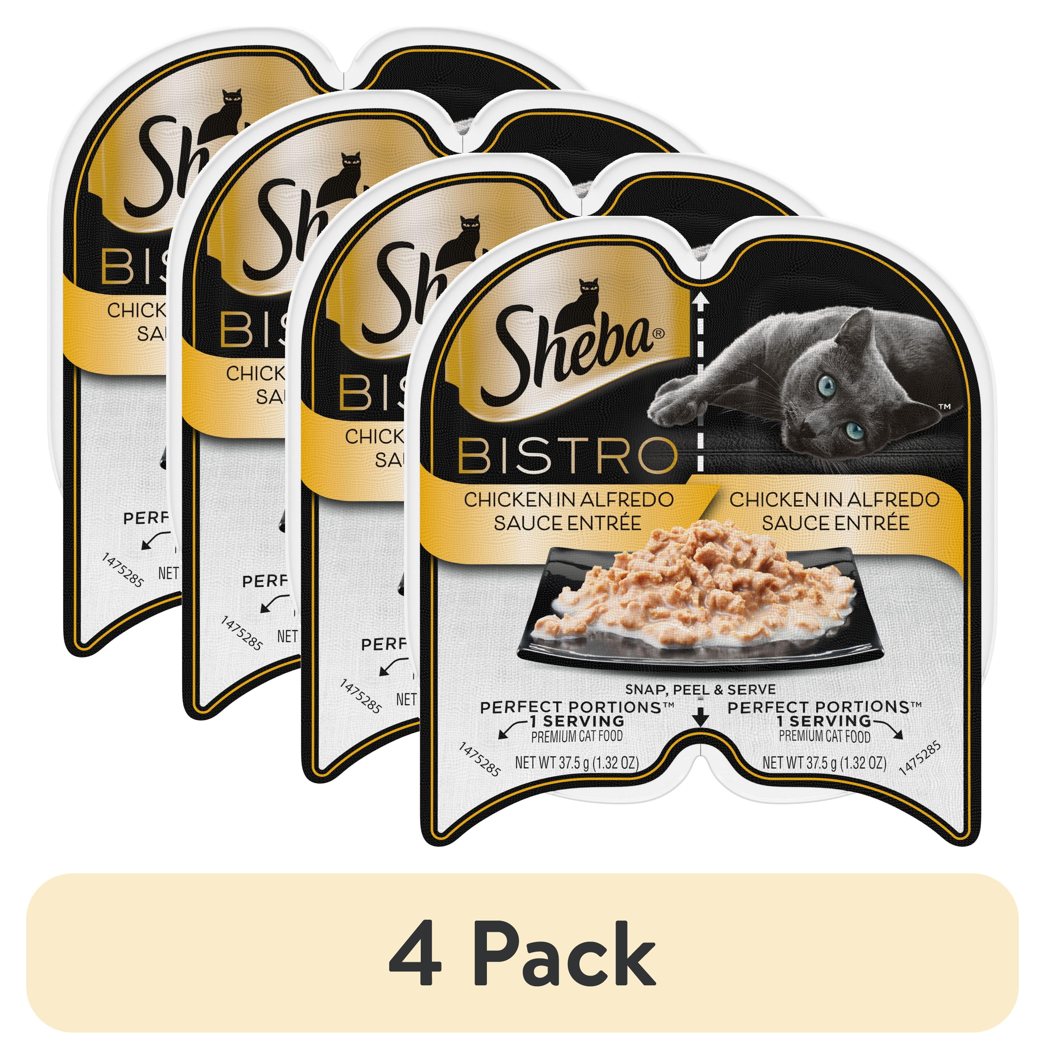 (4 pack) Sheba Perfect Portions Bistro Adult Wet Cat Food, Chicken in ...