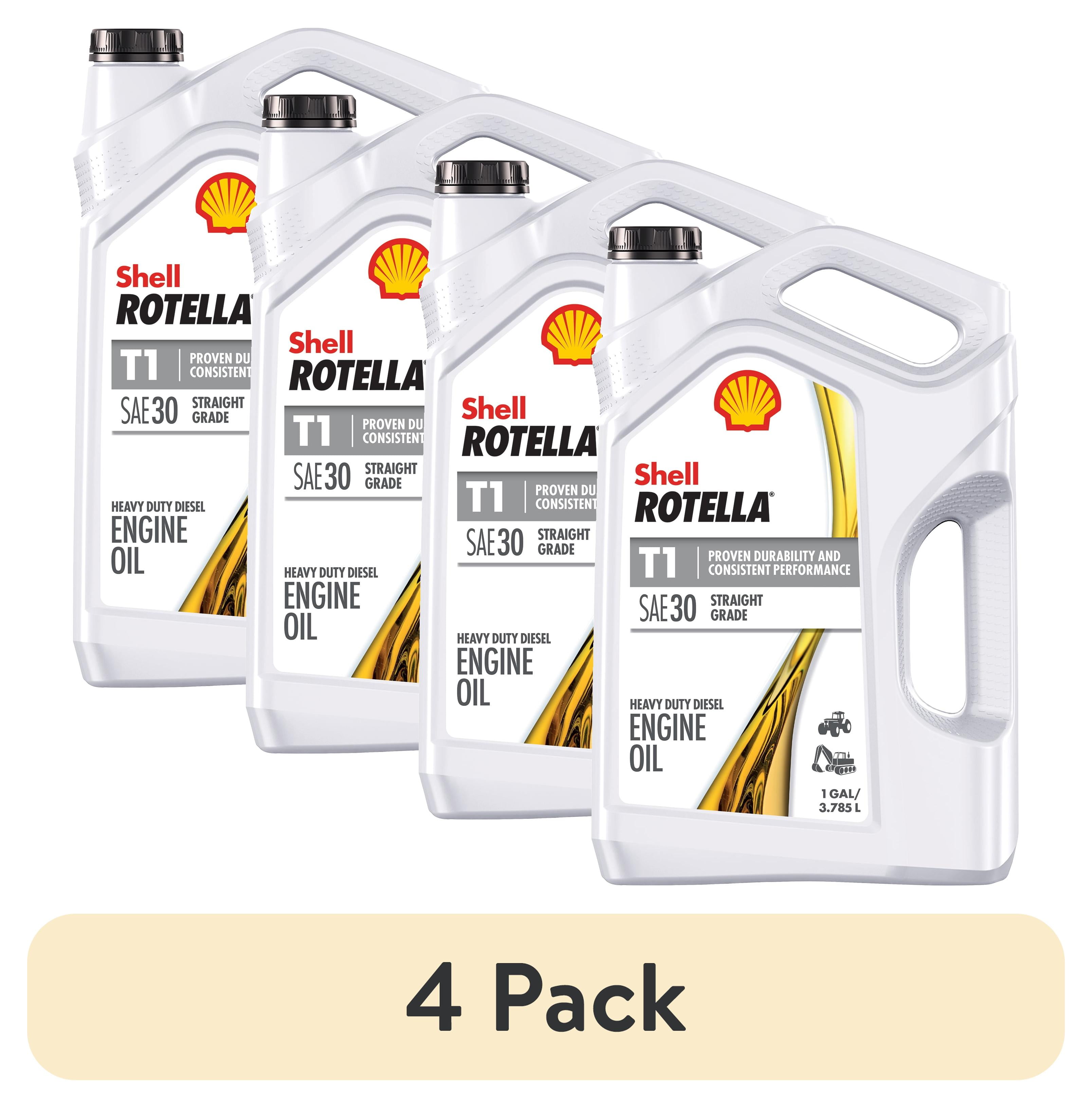 (4 pack) Shell Rotella T1 30 Diesel Engine Oil, 1 Gallon - Walmart.com