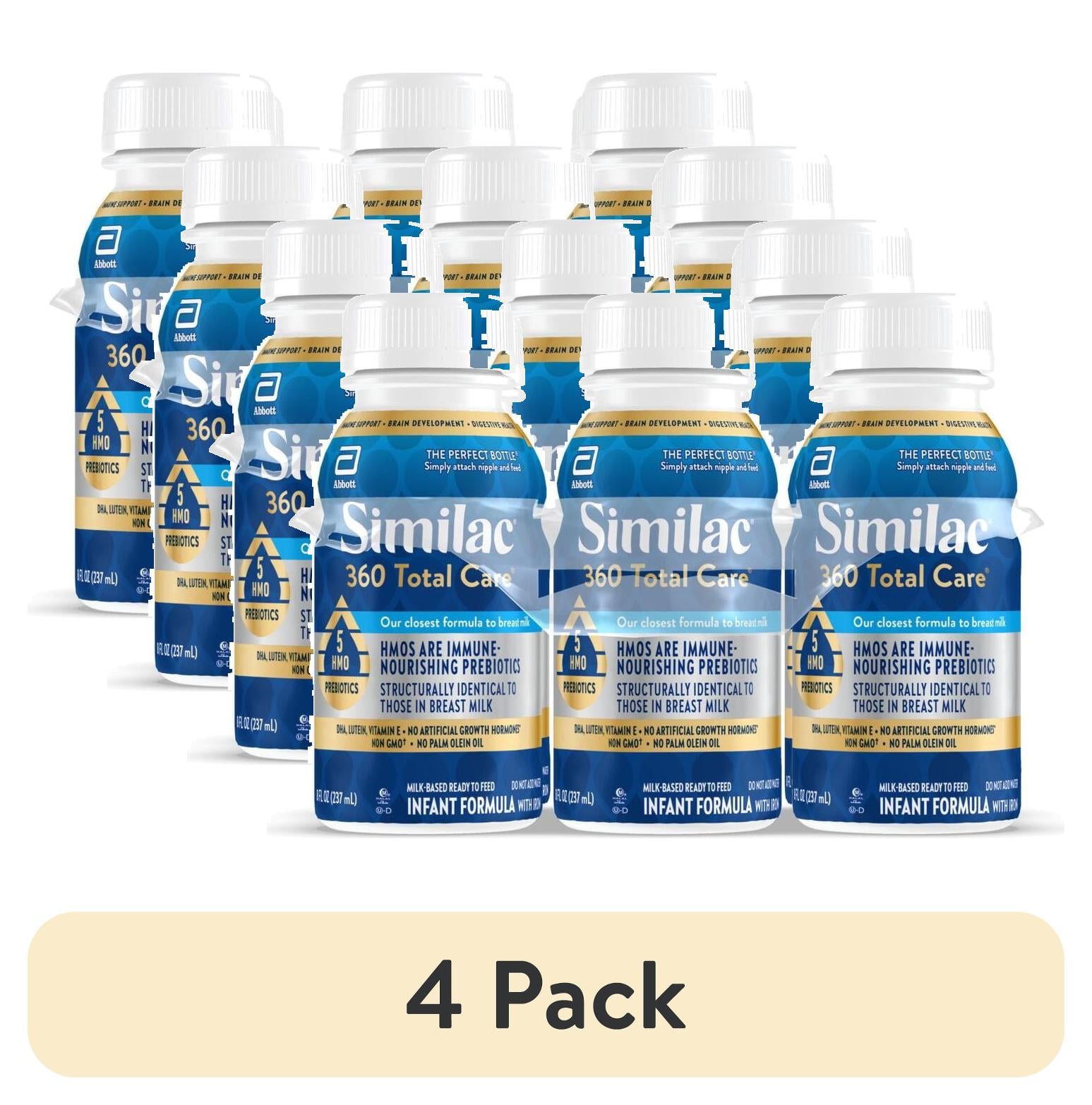 (4 pack) Similac 360 Total Care Ready-to-Feed Baby Formula, 8-fl-oz ...