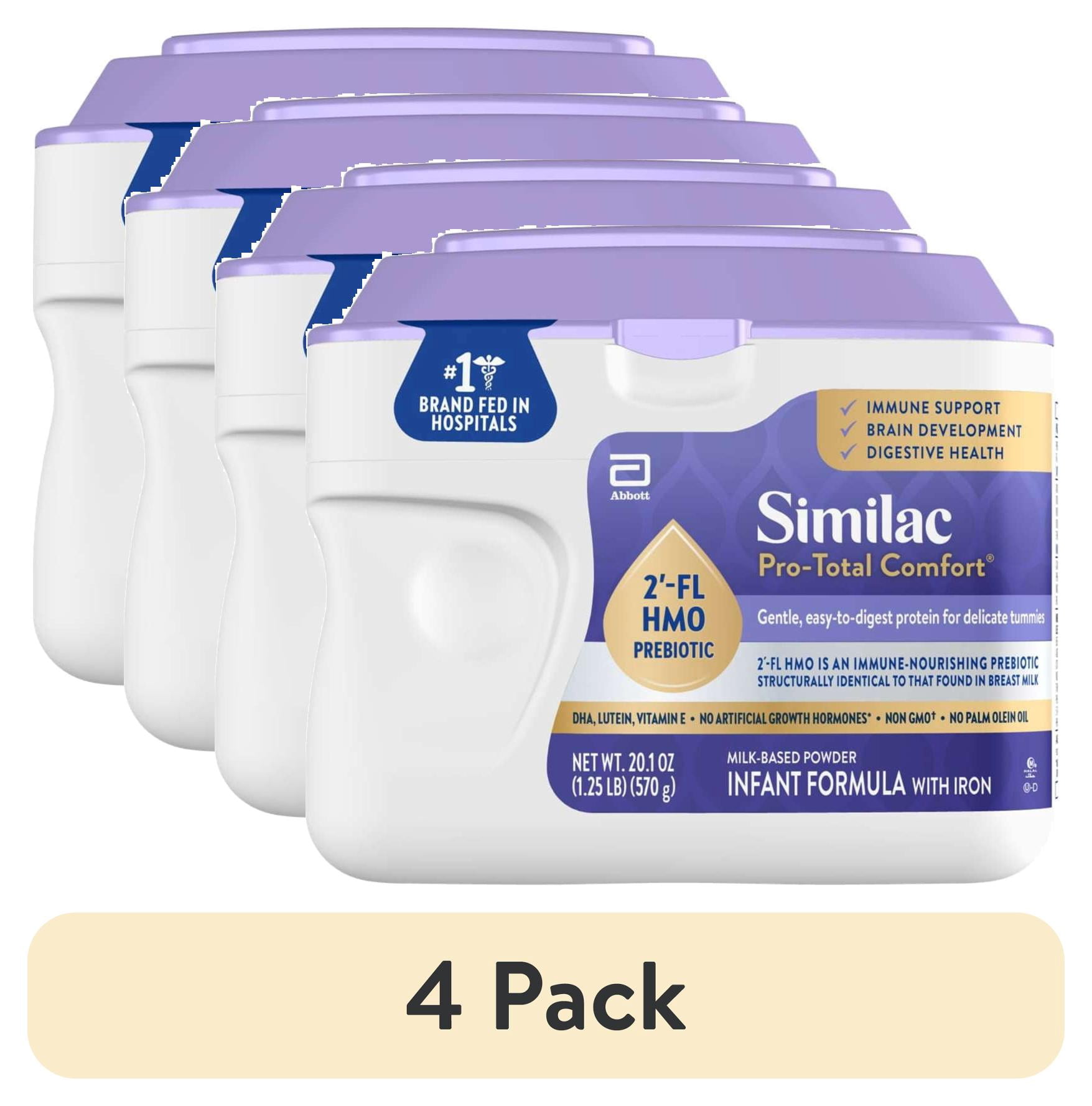 (4 pack) Similac Pro-Total Comfort Powder Baby Formula, 20.1-oz Tub ...