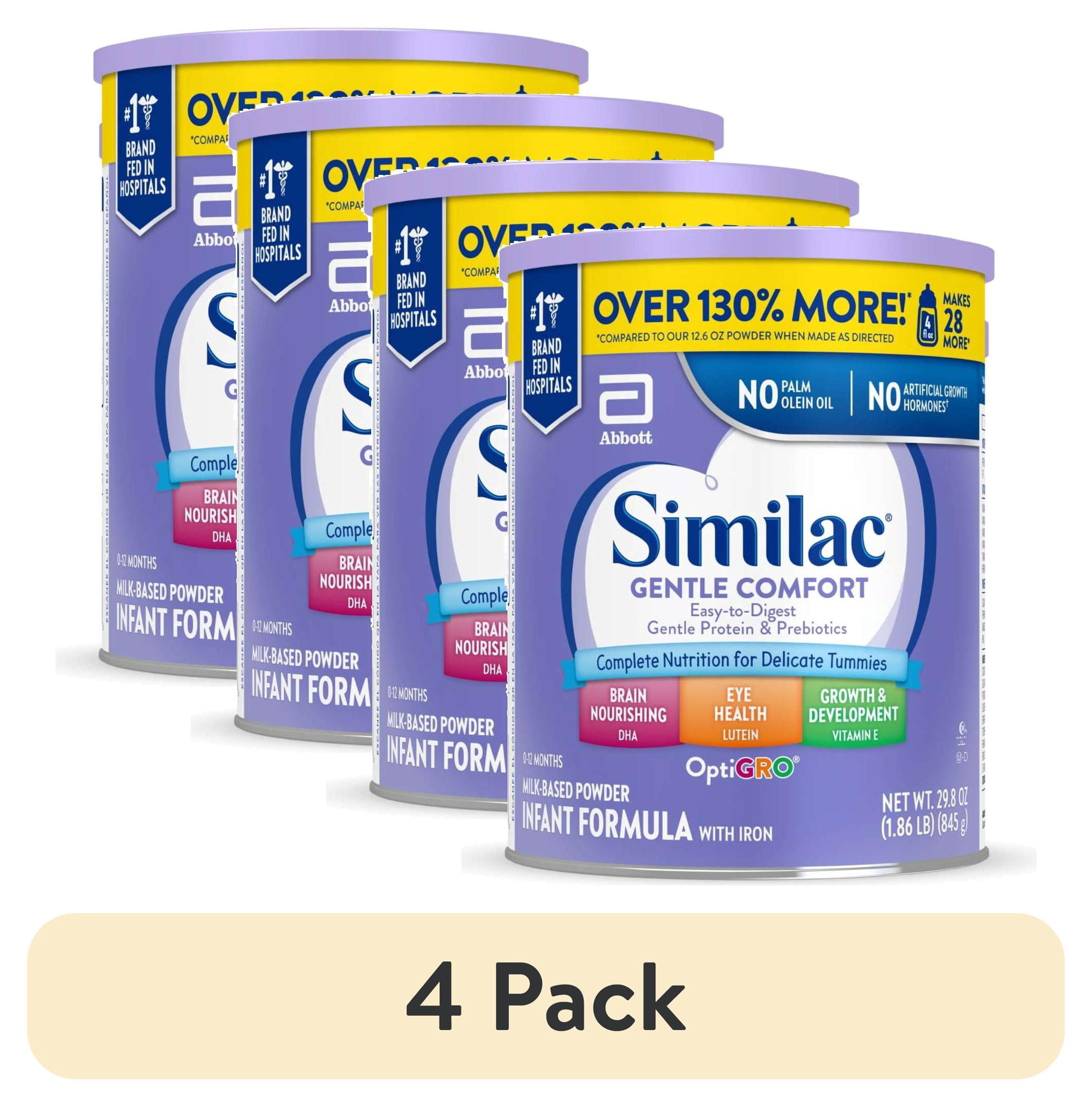 (4 pack) Similac Gentle Comfort Powder Baby Formula, 29.8-oz Can ...
