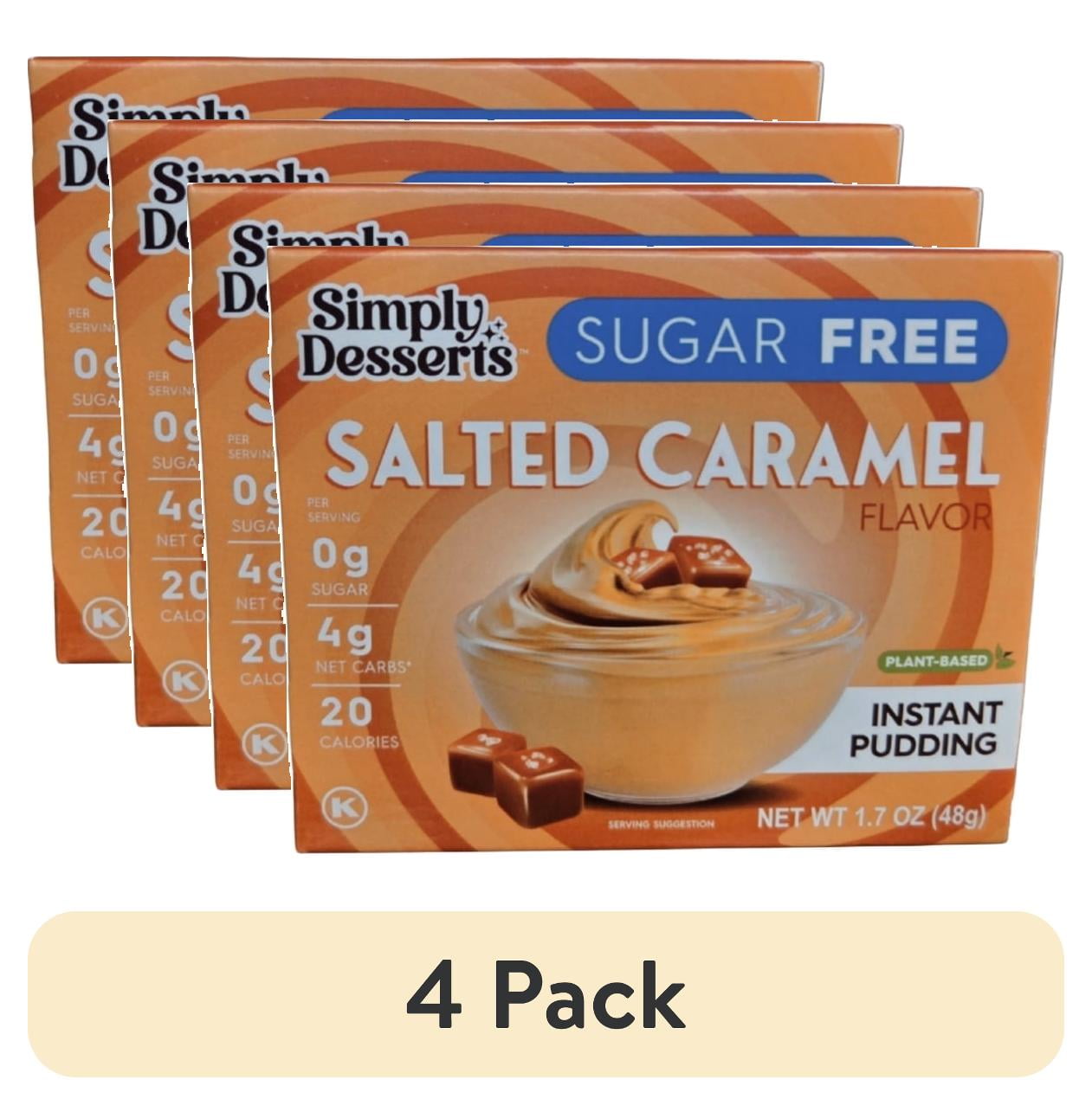 (4 pack) Simply Delish Instant Pudding, Salted Caramel 1.7 Oz - Walmart.com