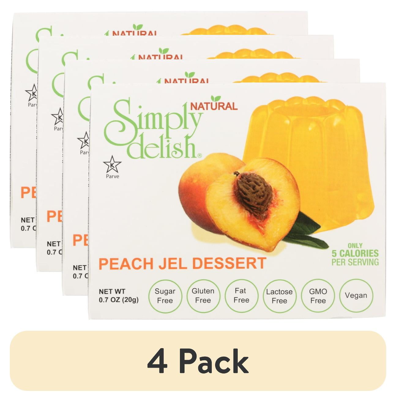 (4 pack) Simply Delish Jel Dessert - Peach , .7 Oz - Walmart Business ...