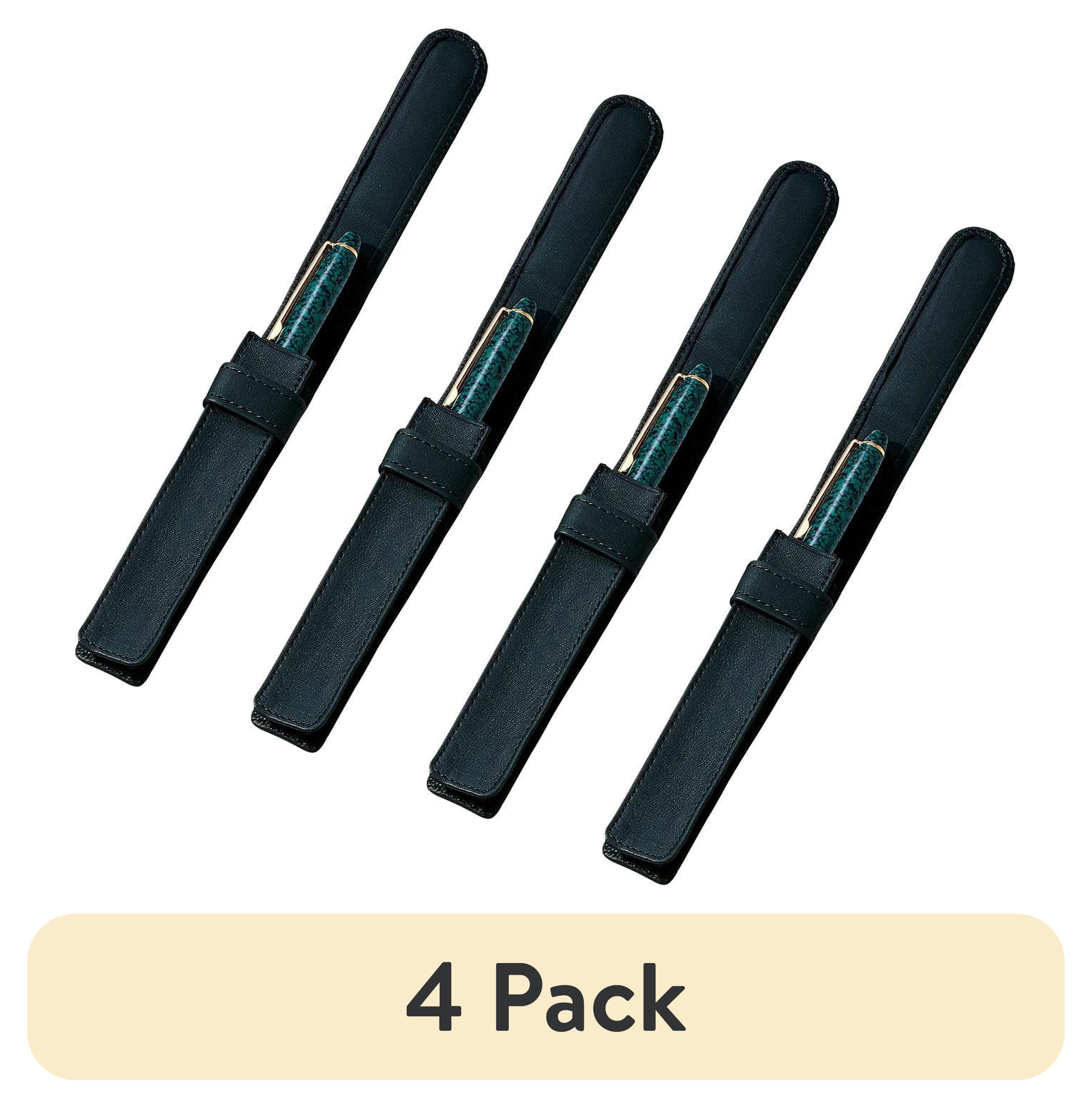 (4 pack) Single Pen Case in Nappa Leather with Tuck-In Flap (Key Lime ...